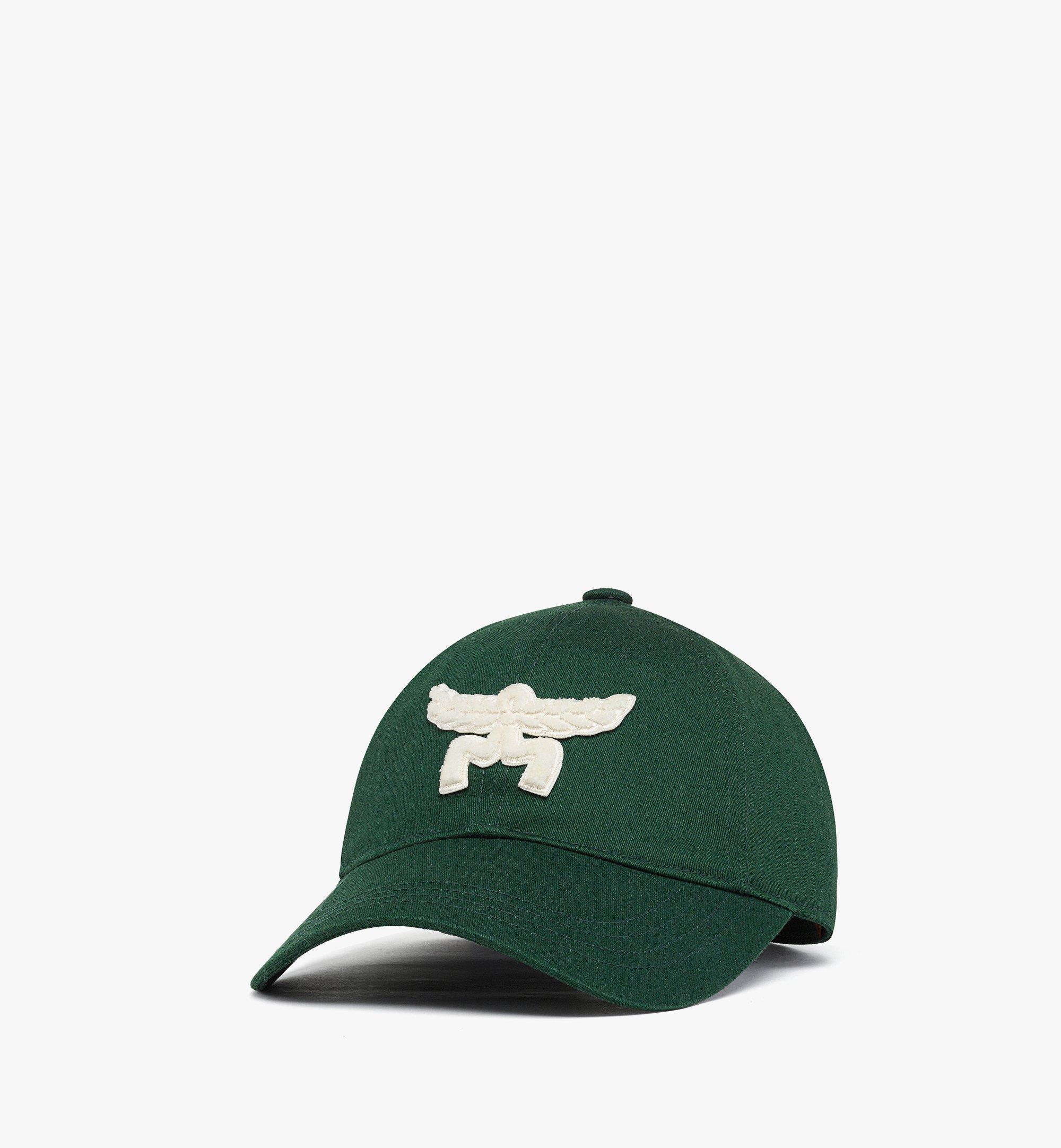 Adjustable Essential Logo Cap in Cotton Twill Green | MCM ®NL