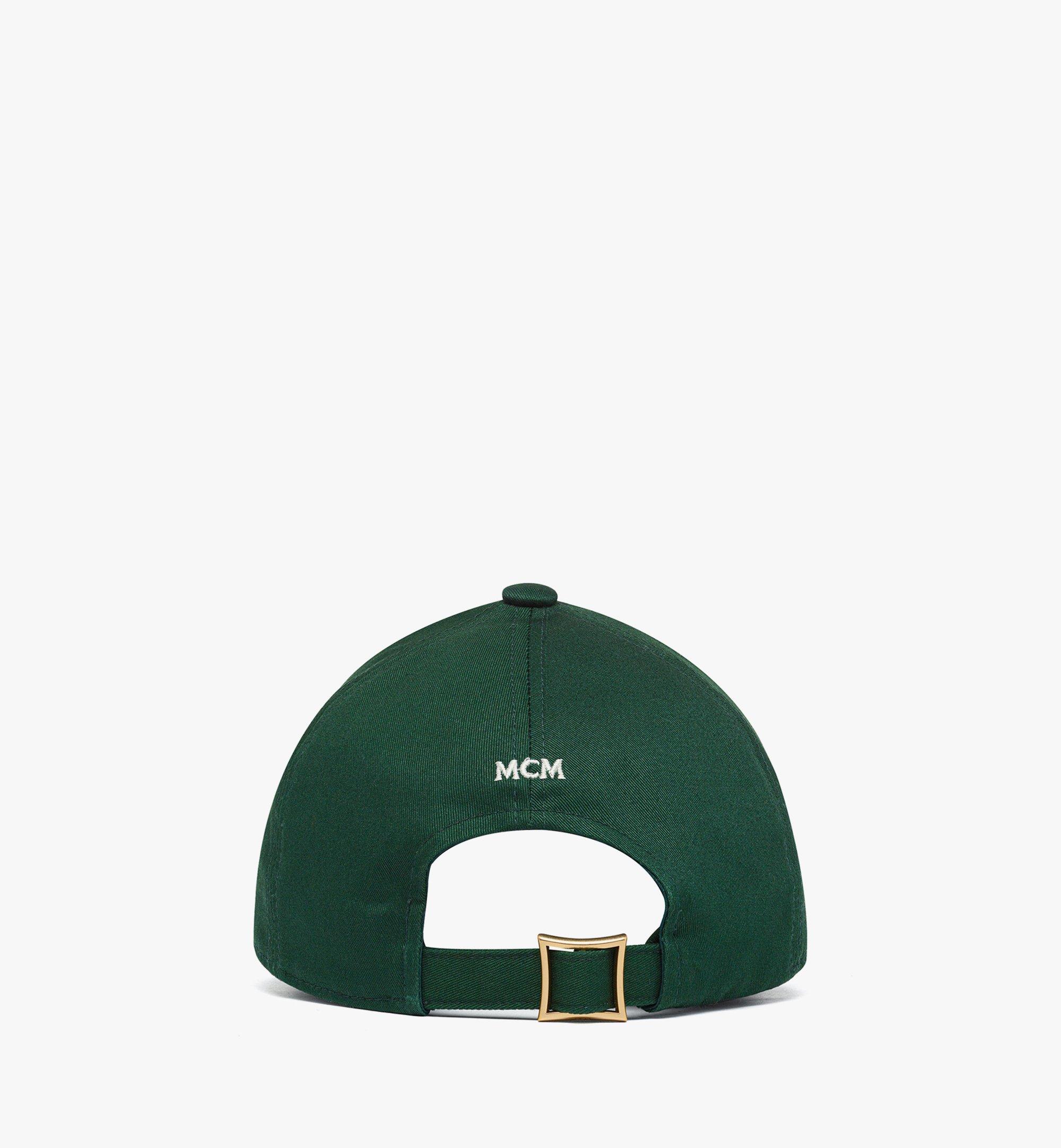 Adjustable Essential Logo Cap in Cotton Twill Green | MCM ®NL
