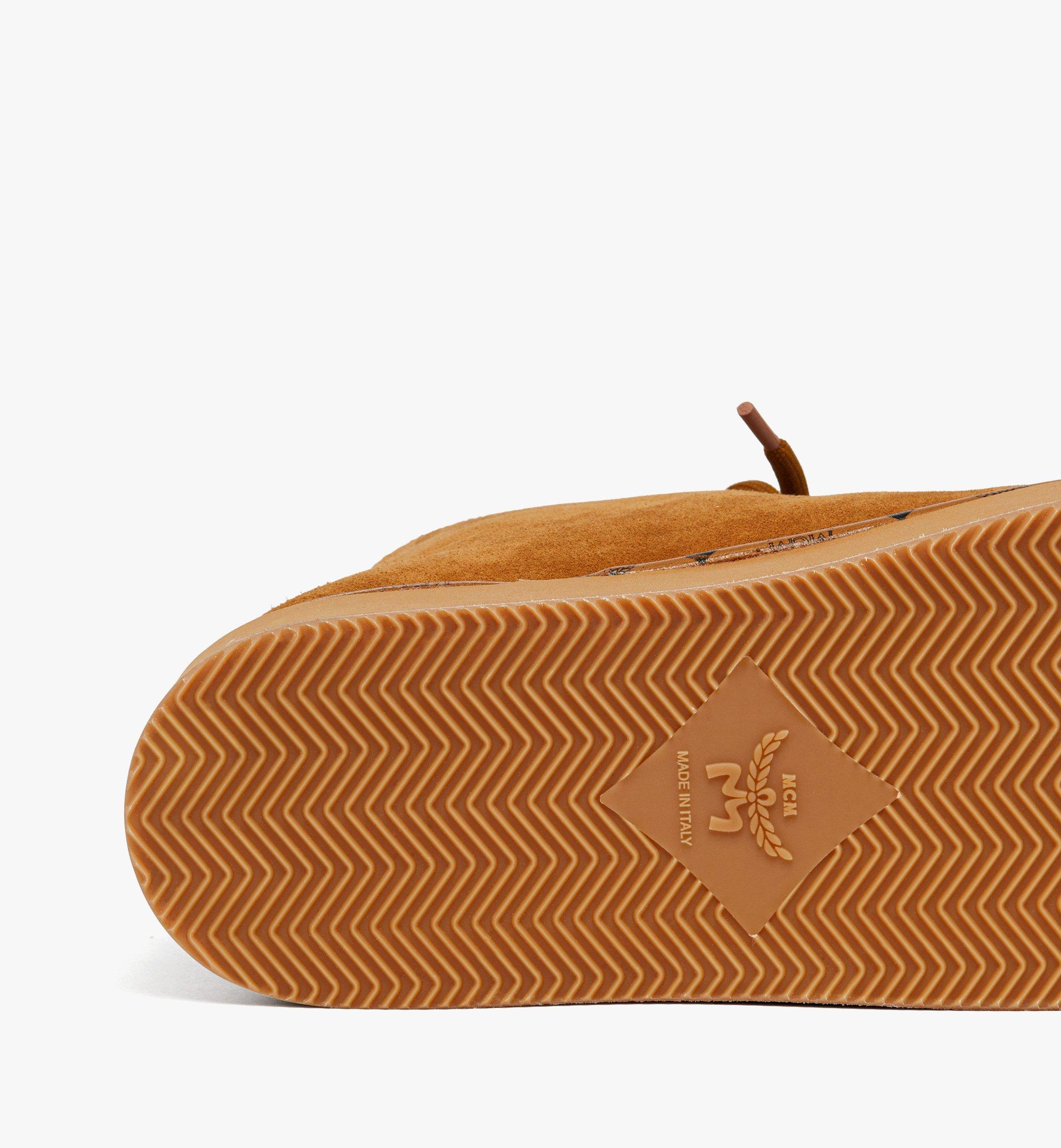 39 IT Platform Boots in Calfskin Suede Leather Cognac | MCM ®CN