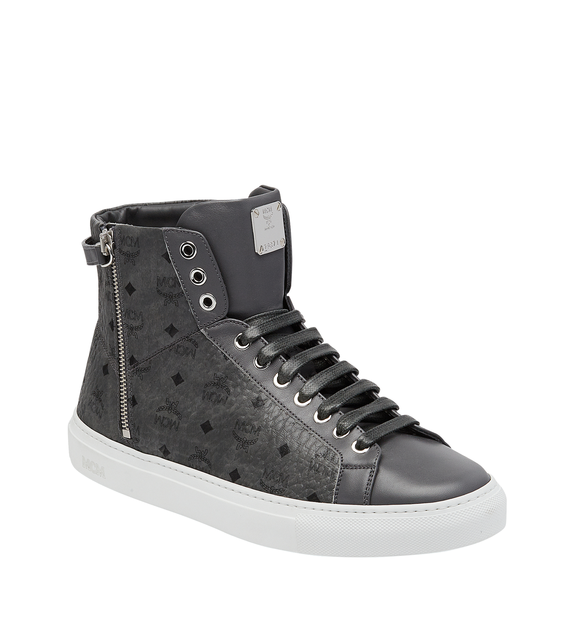 Mcm Men's High Top Turnlock Sneakers In Visetos In Eg | ModeSens