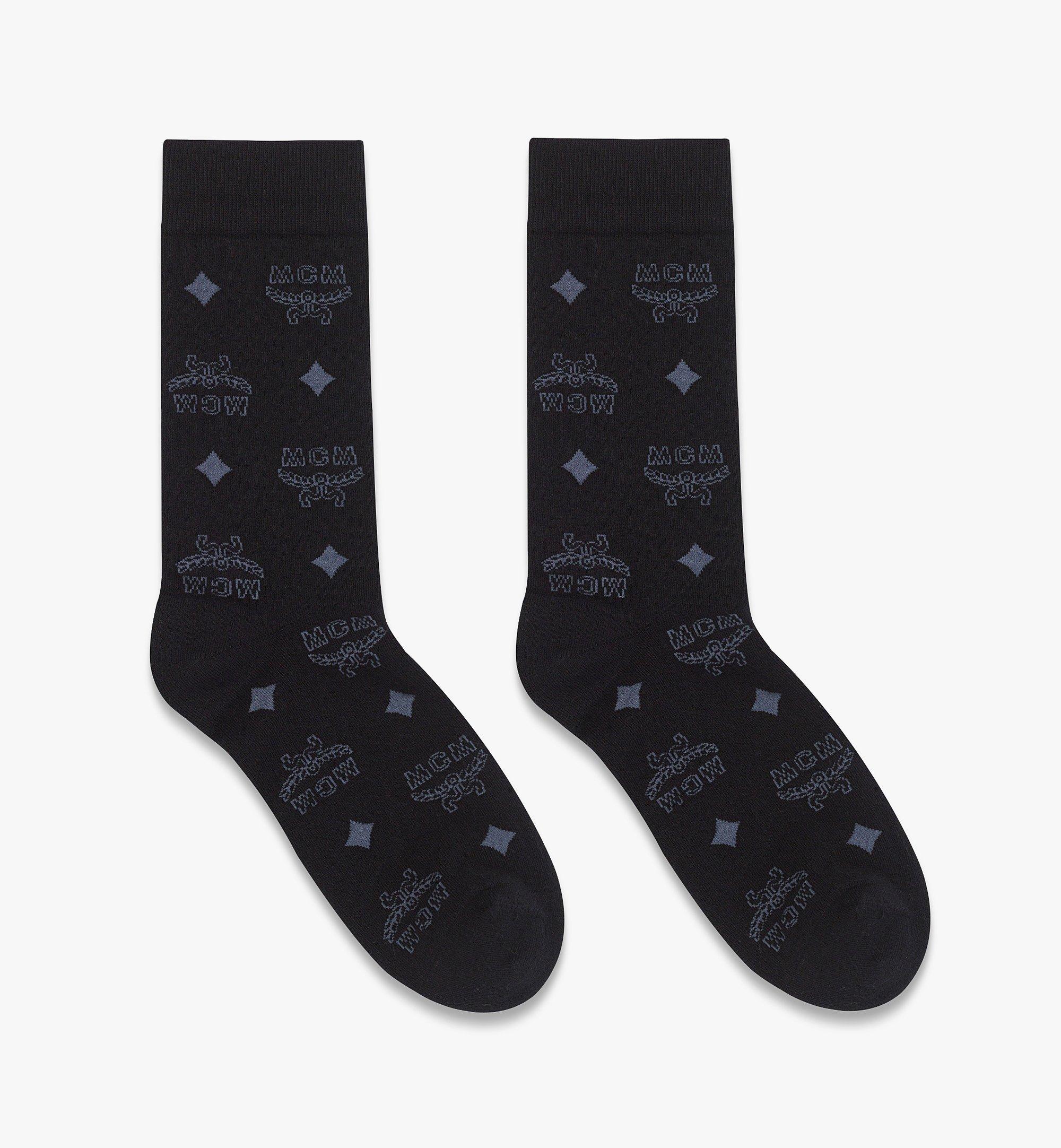 Medium-Large Monogram Knit Socks Black | MCM ®US