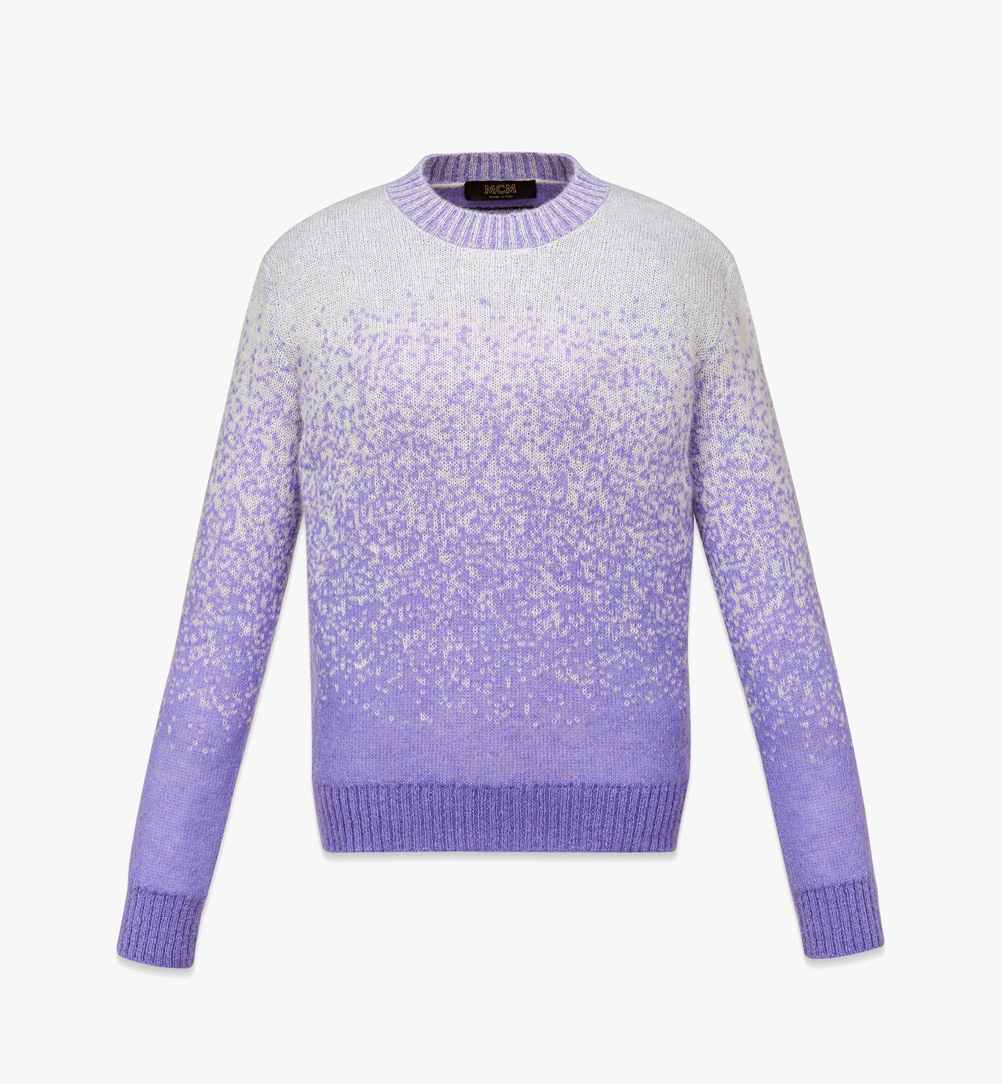 Small / W Jacquard Sweater in Gradation Mohair Purple | MCM ®JP