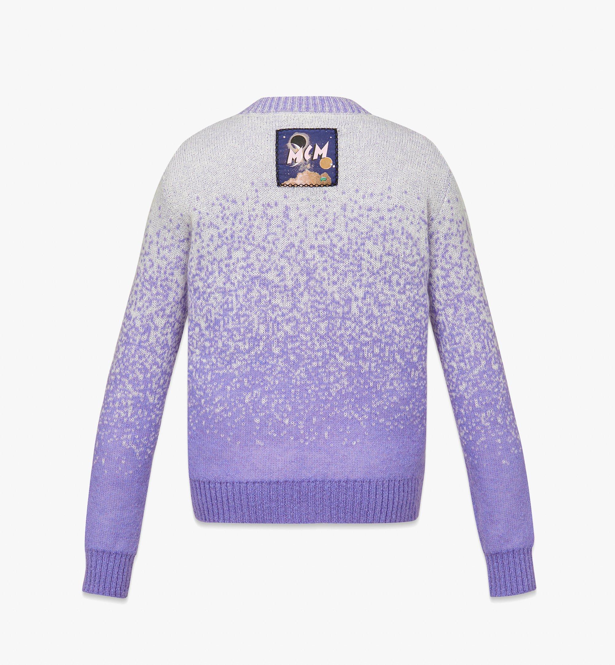 Small / W Jacquard Sweater in Gradation Mohair Purple | MCM ®JP