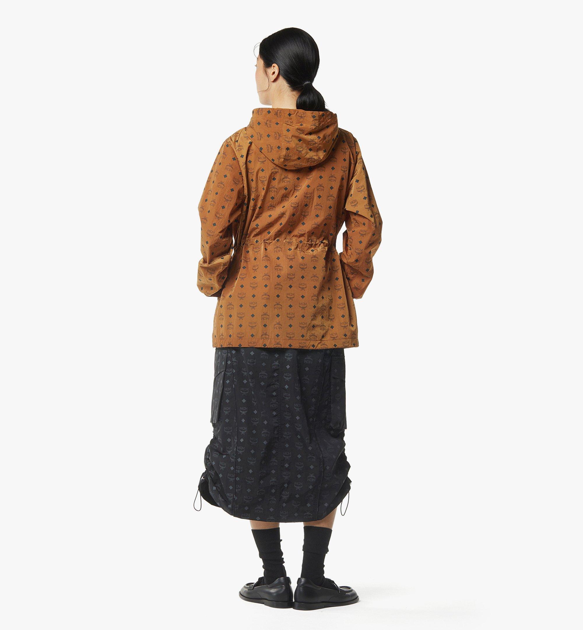 Medium Monogram Print Hooded Windbreaker in ECONYL® Cognac | MCM ®US