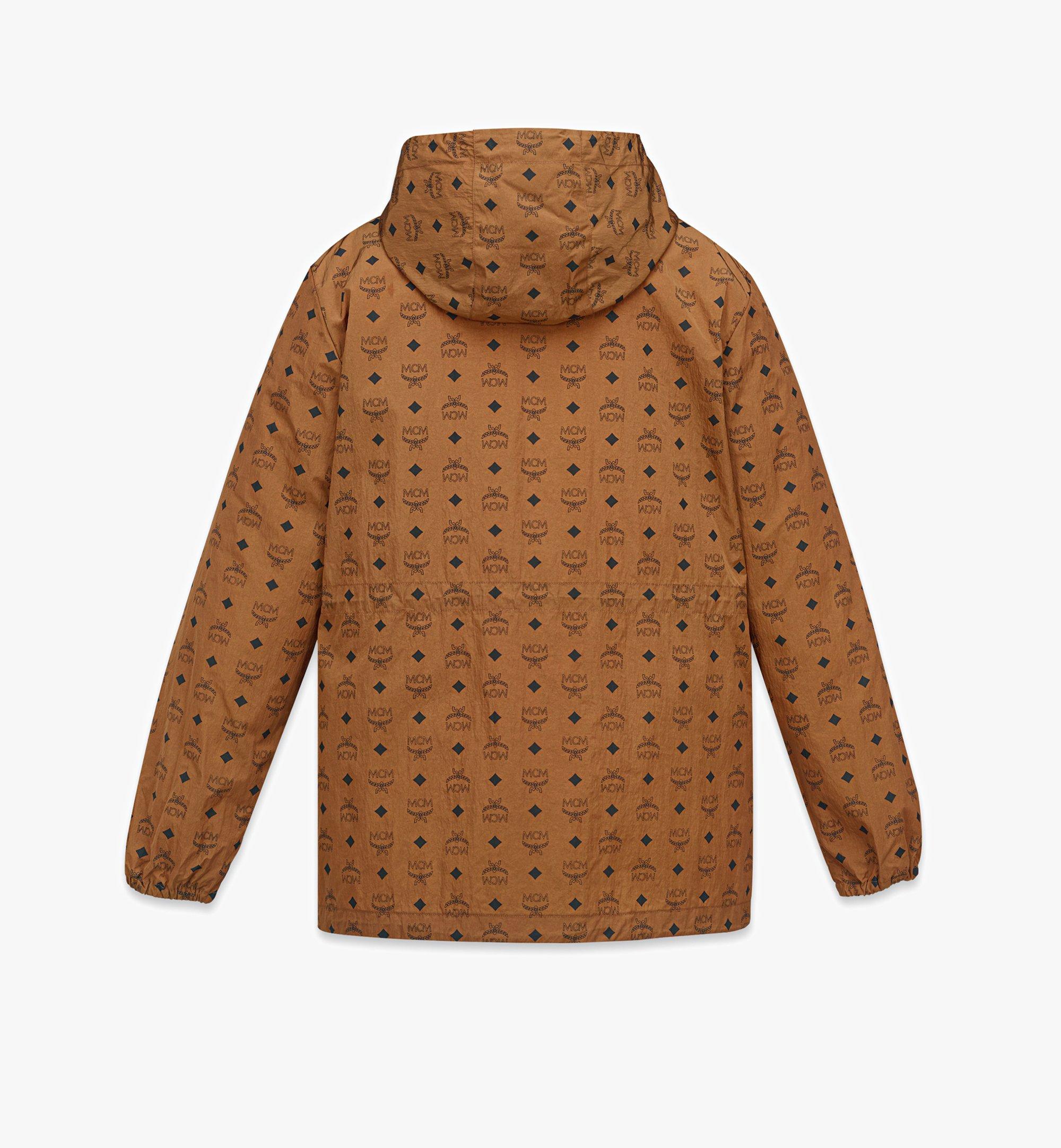 X-Large Monogram Print Hooded Windbreaker in ECONYL® Cognac | MCM ®US