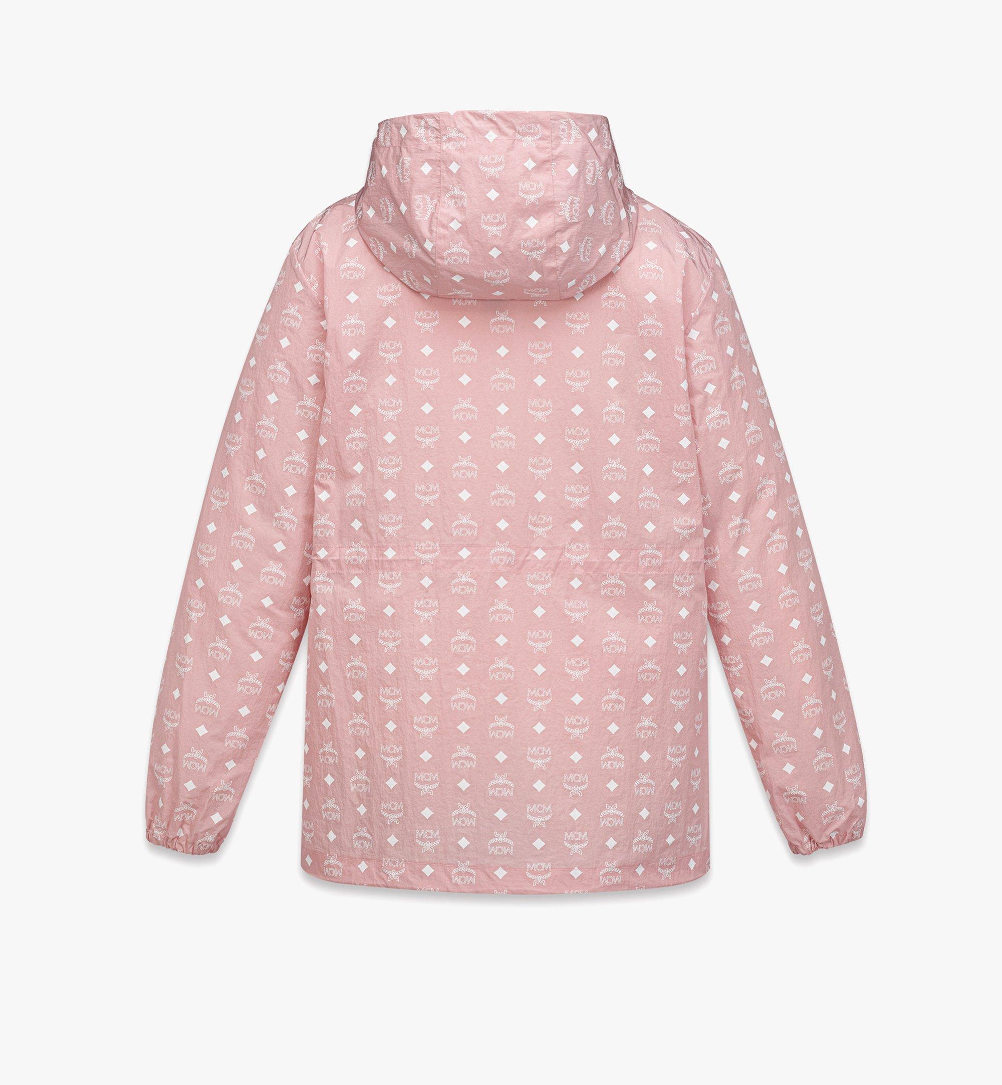 Large Monogram Print Hooded Windbreaker in ECONYL® Pink | MCM ®US