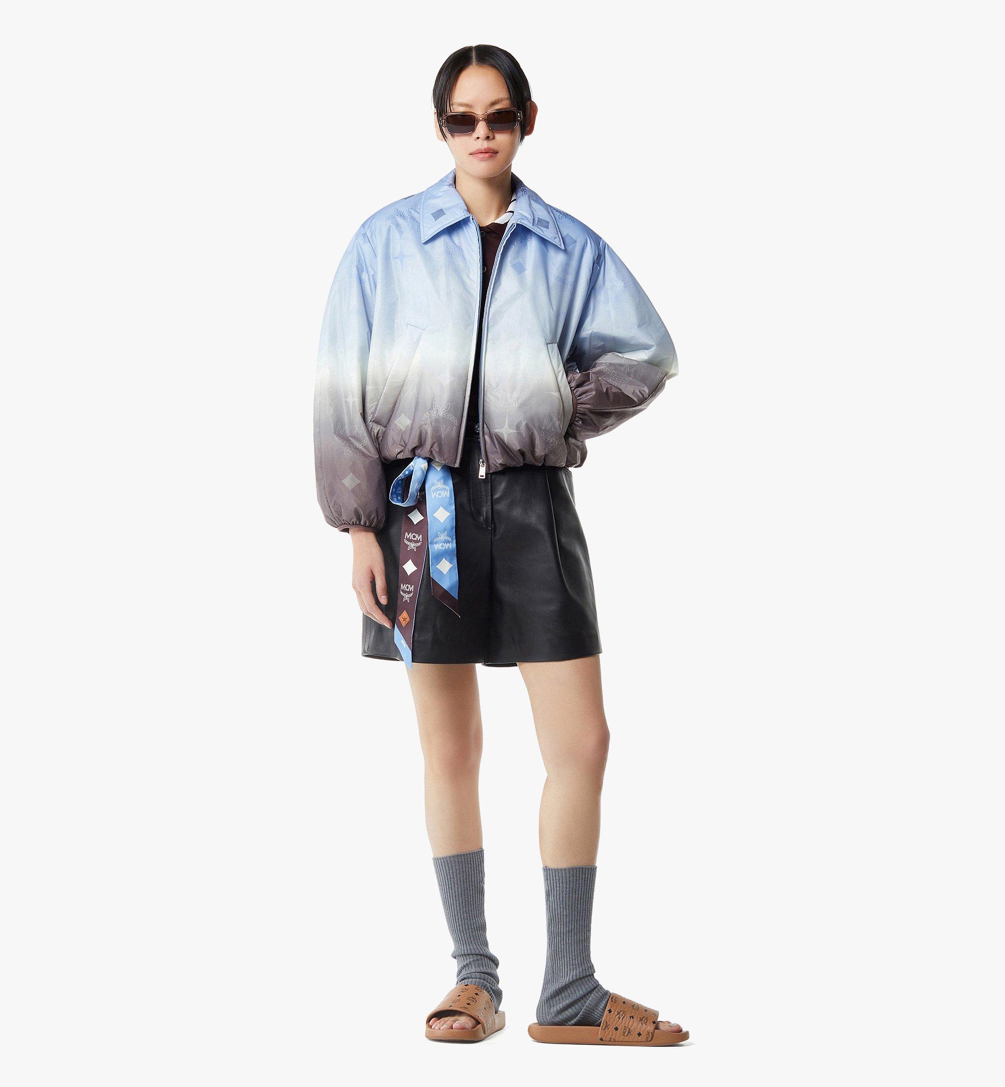 X-Small グラデーション モノグラム リップストップナイロン ジャケット Blue | MCM ®JP