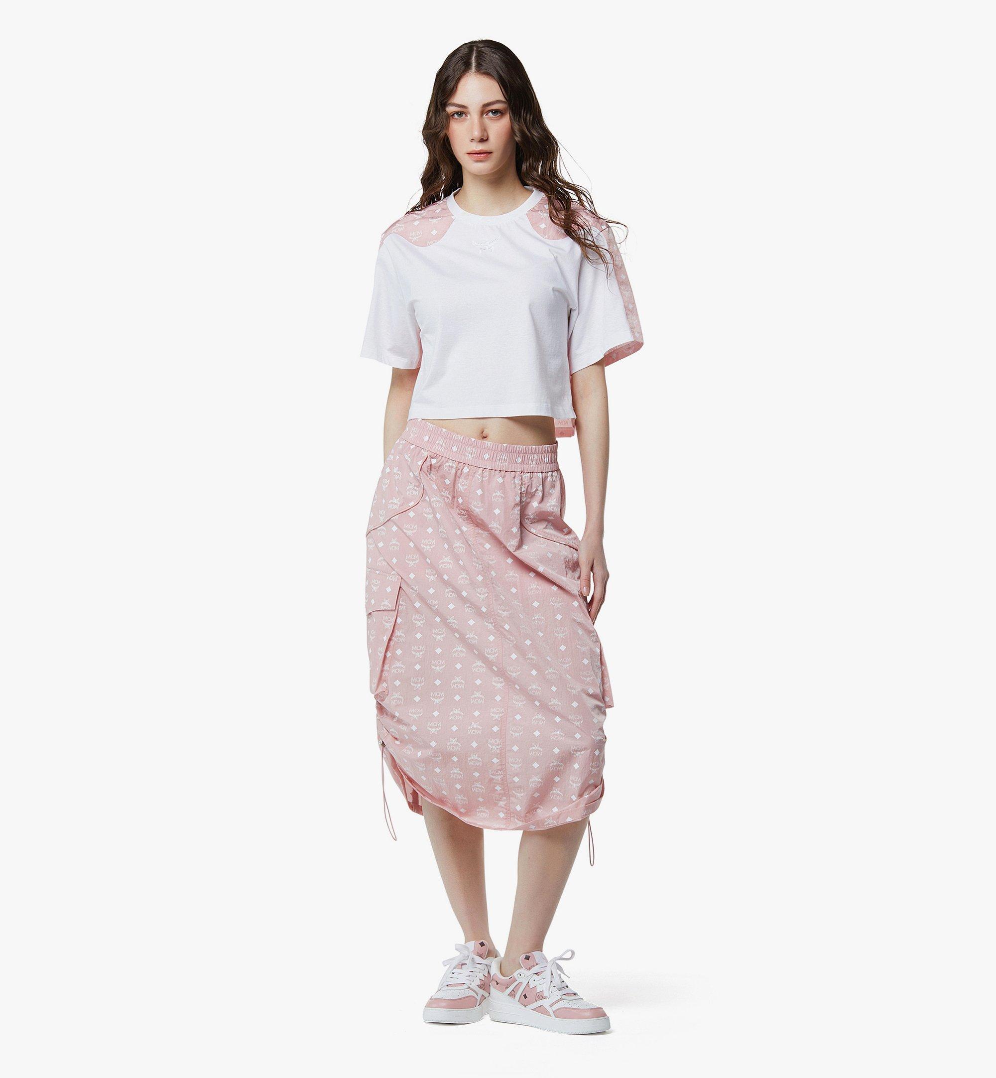 Small Monogram Midi Skirt in ECONYL® Pink | MCM ®US