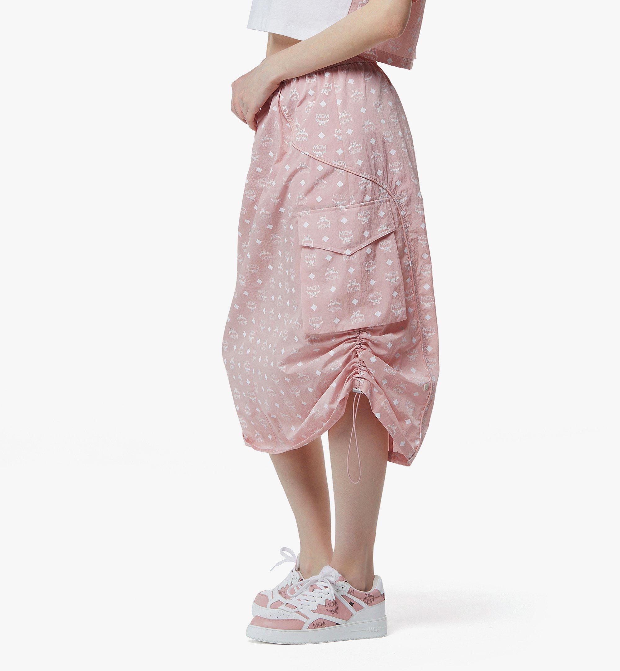 Small Monogram Midi Skirt in ECONYL® Pink | MCM ®US
