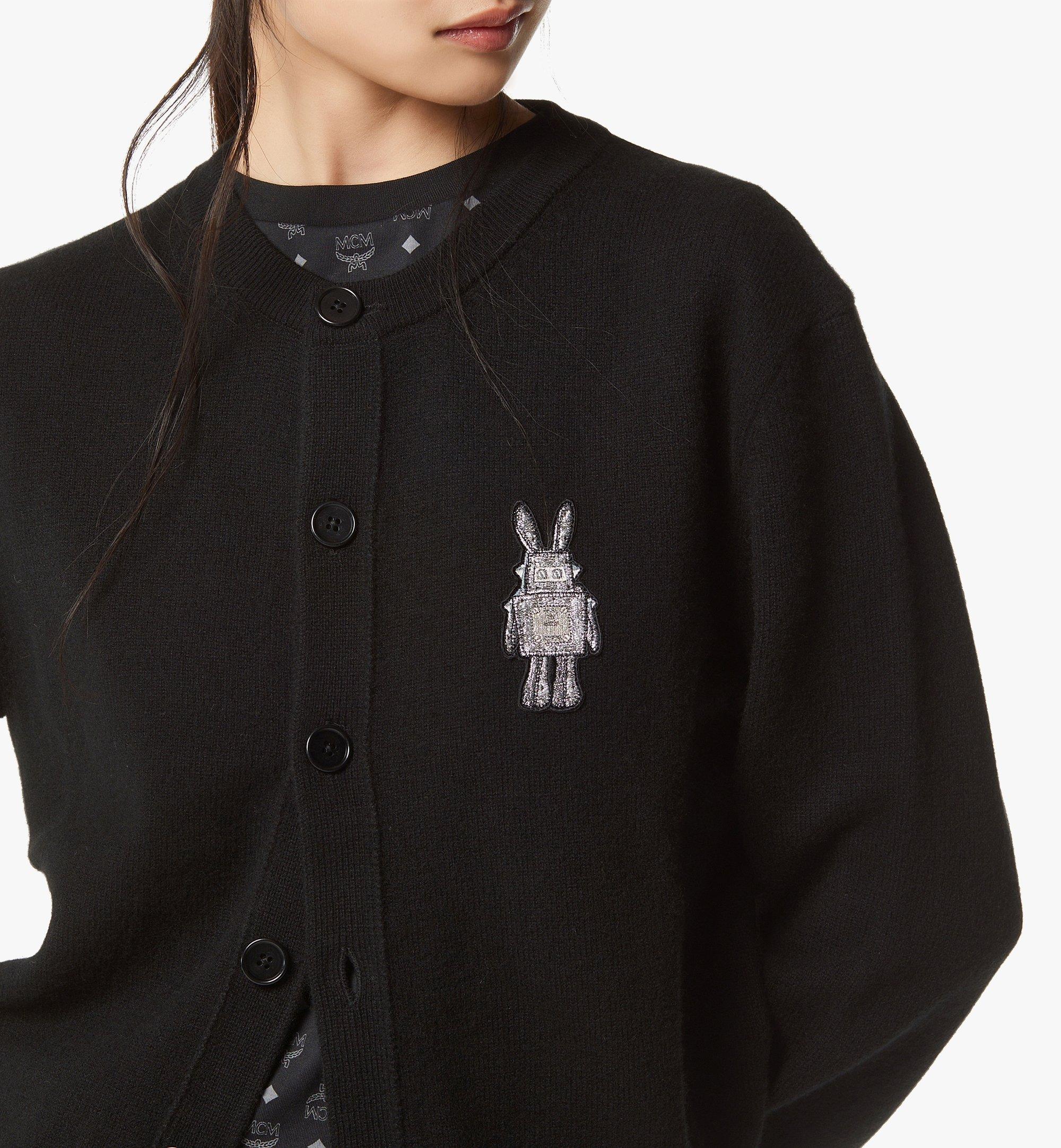 Small Rabot Patch Wool Knit Cardigan Black | MCM ®AT