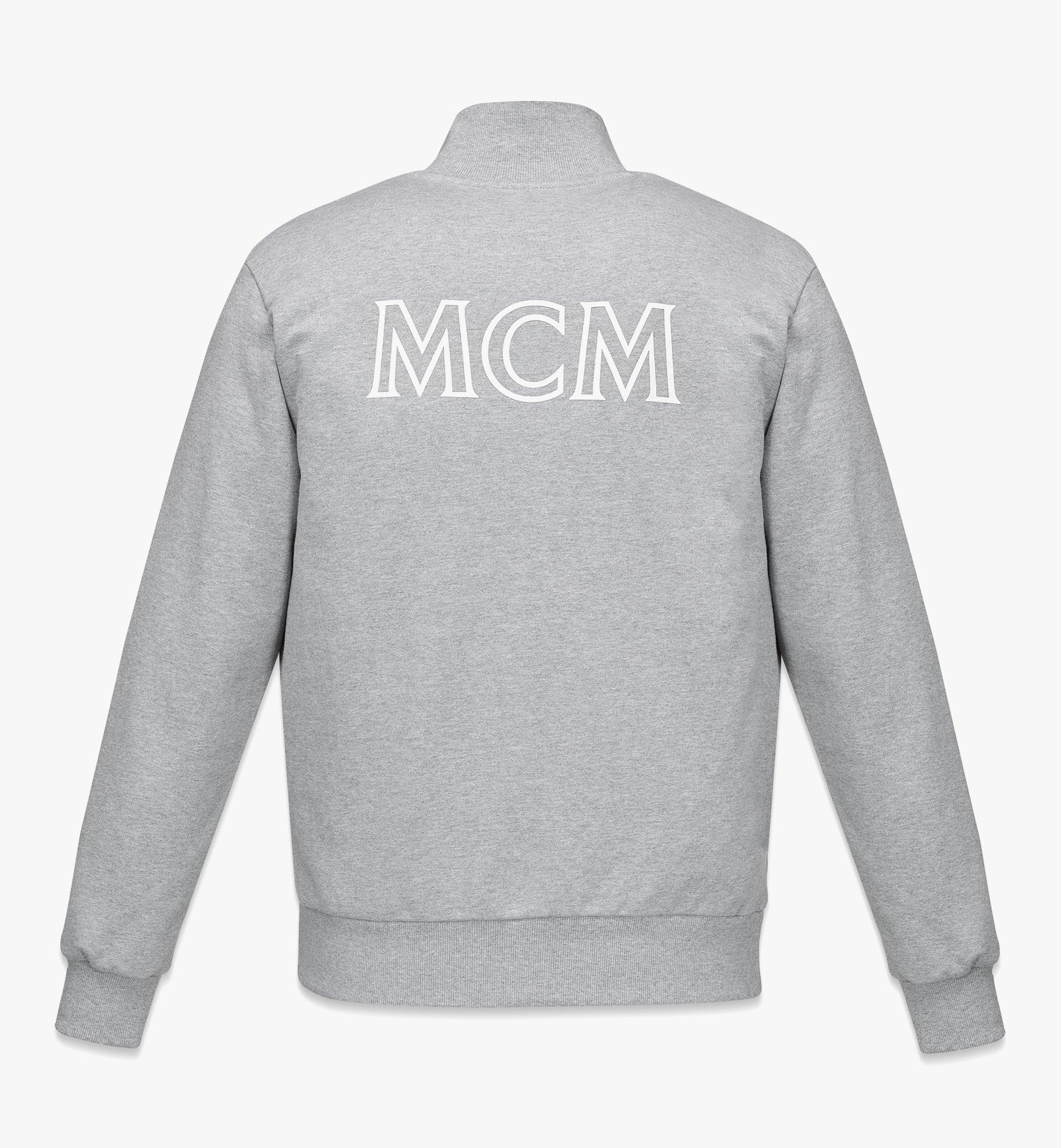 Medium Men’s MCM Essentials Logo Track Jacket in Organic Cotton Grey ...