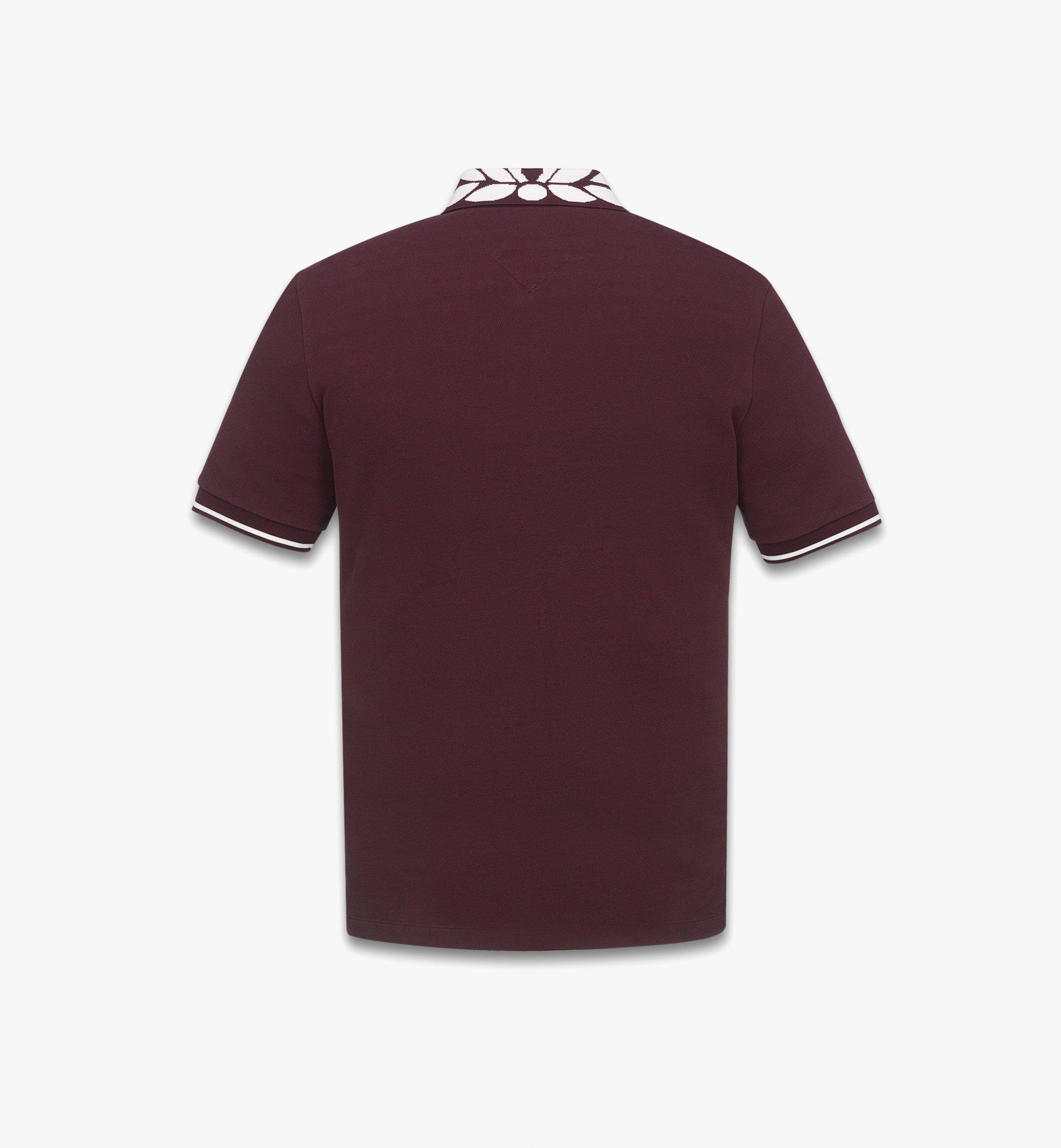 Large Laurel Logo Piqué Polo in Organic Cotton Purple | MCM ®UK