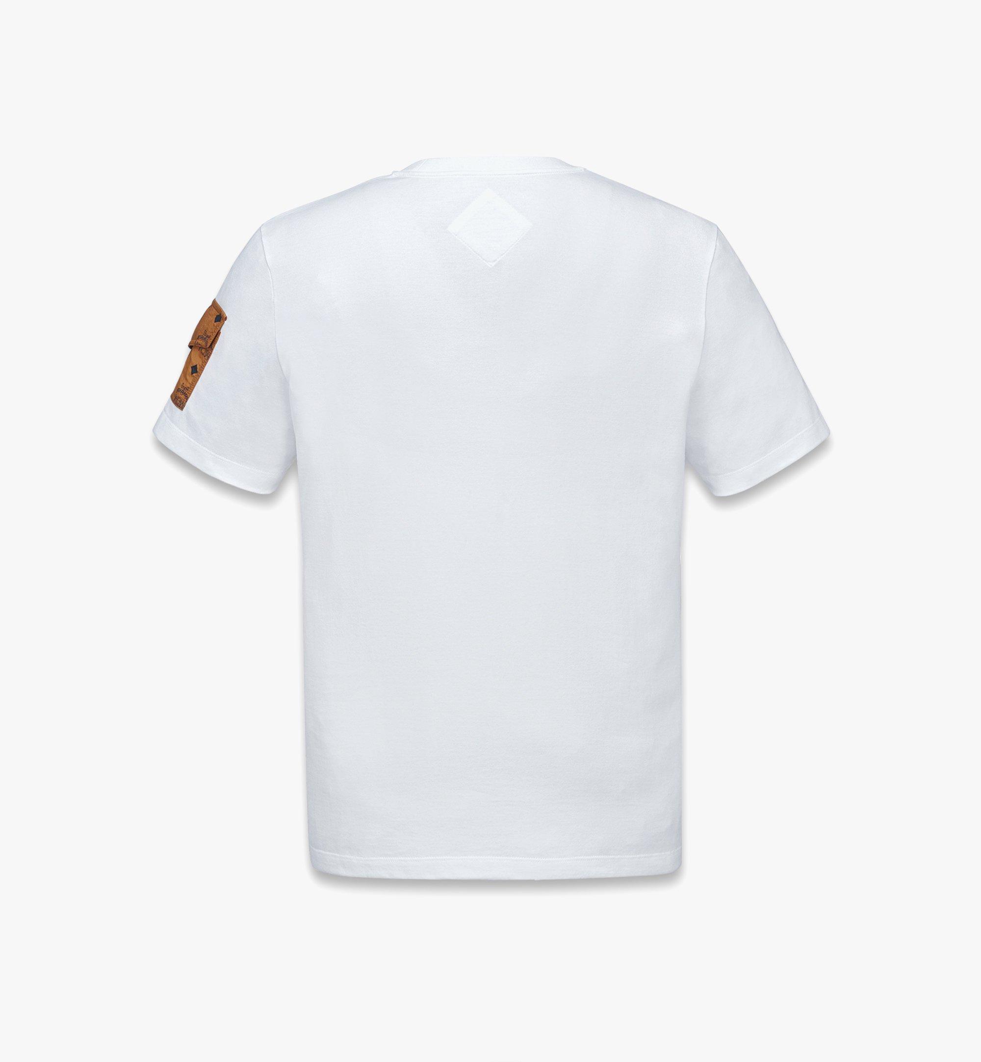 Small Logo Pocket Sleeve T-Shirt in Organic Cotton White | MCM ®MY