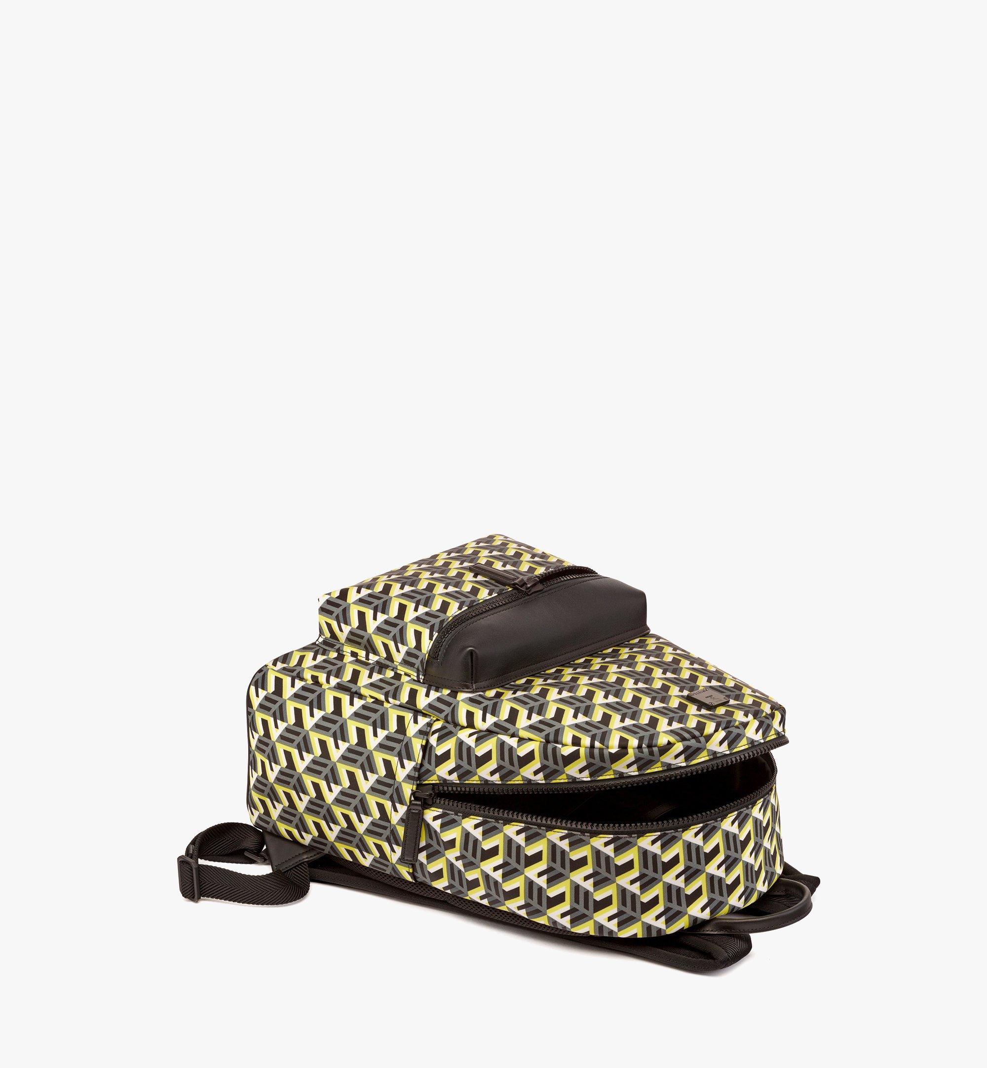 Medium Stark Backpack in Cubic Monogram Nylon Yellow | MCM ®JP
