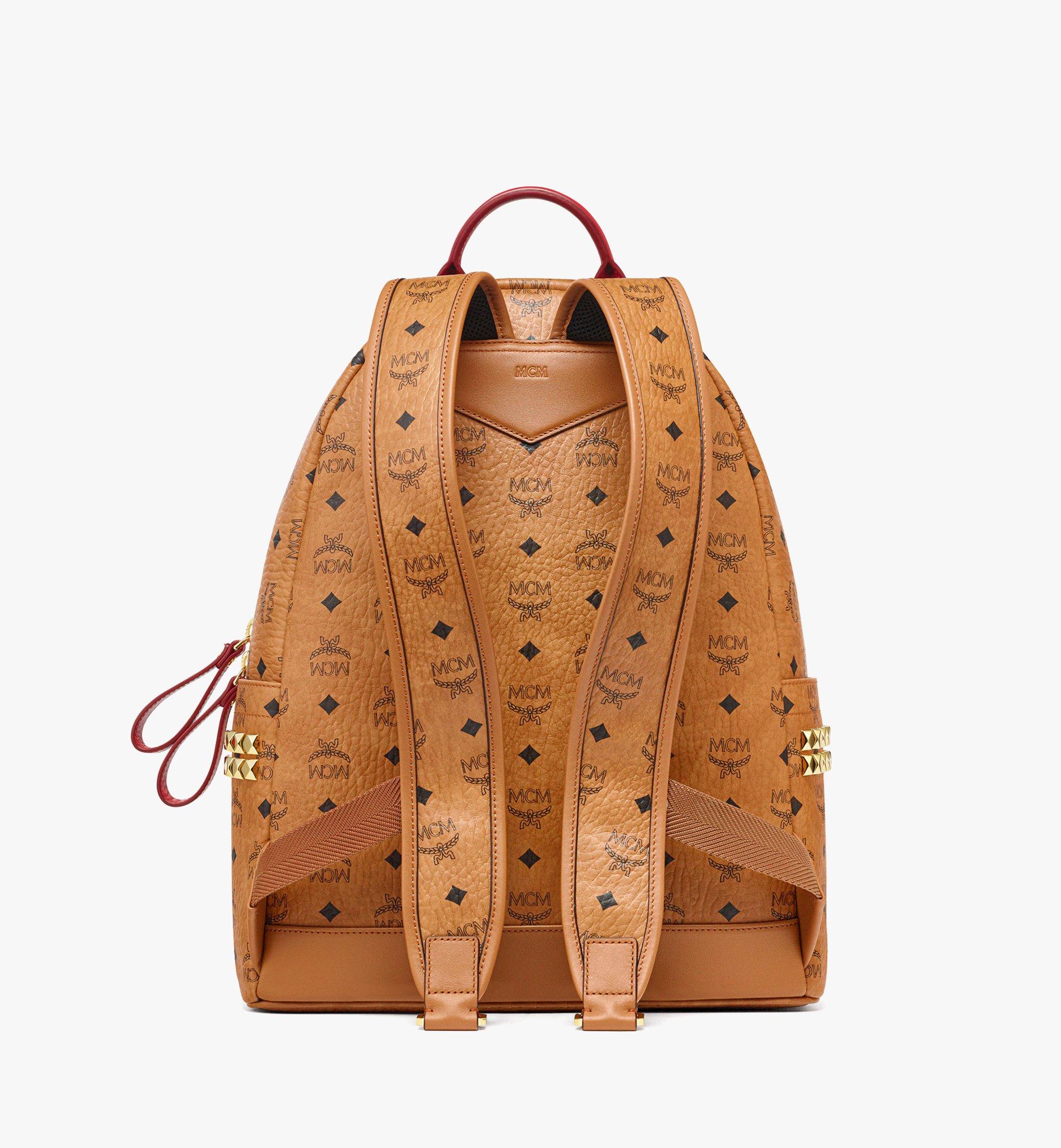Medium Stark Side Studs Backpack in Visetos Cognac | MCM ®UK