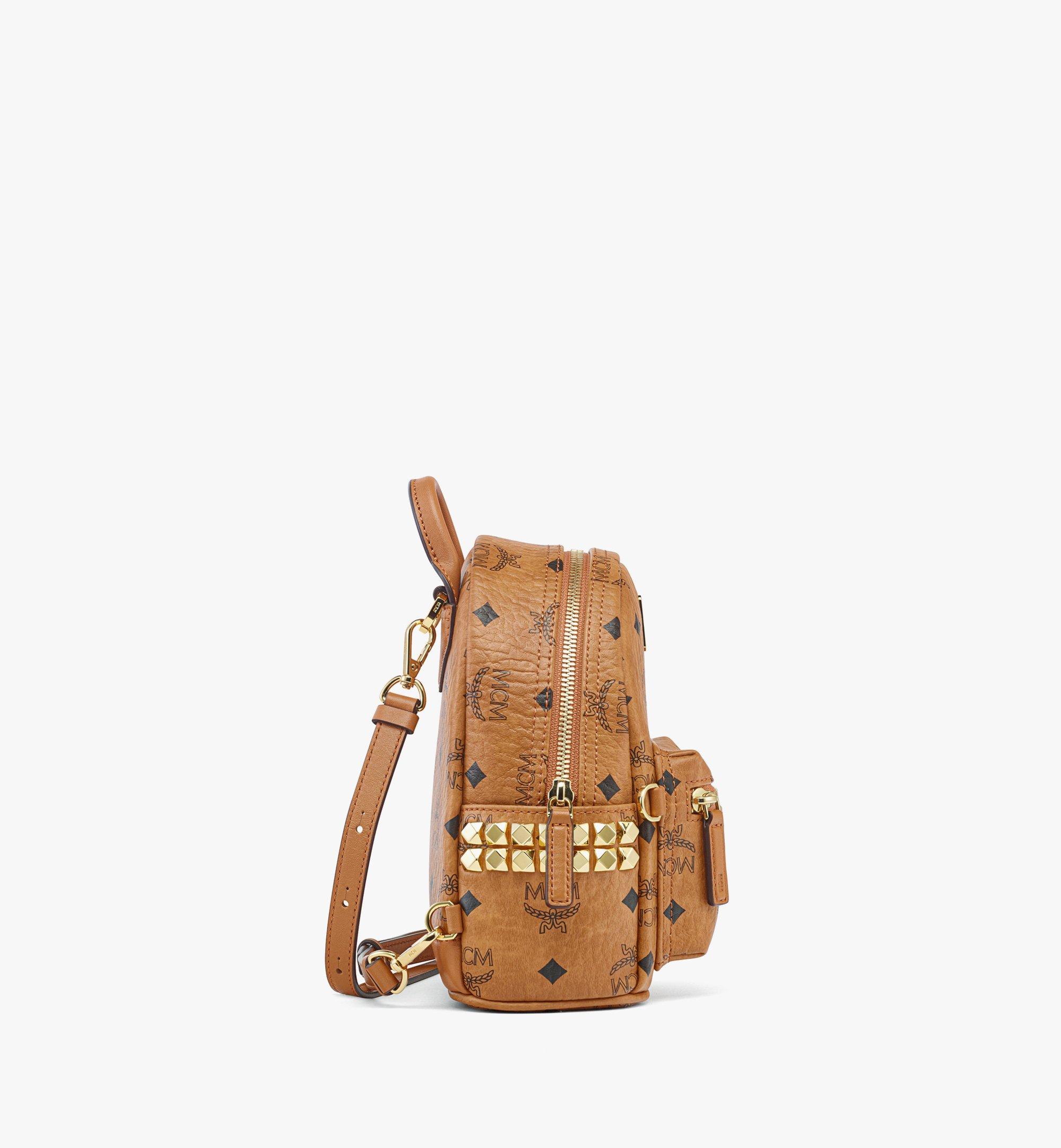 X-Mini Bebe Boo Stark Bebe Boo Side Studs Backpack in Visetos Cognac ...