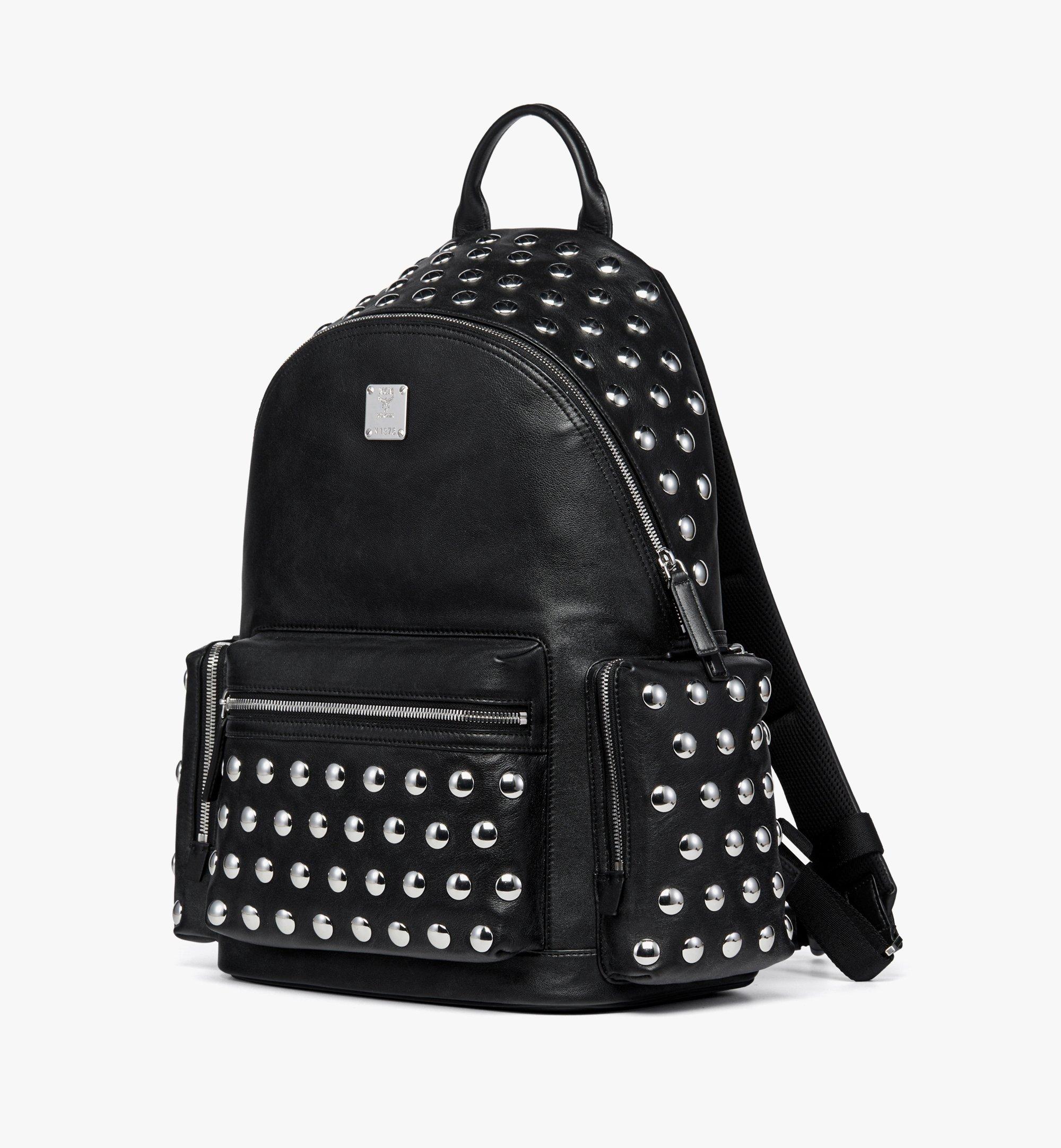 Medium Stark Backpack in Galactic Gala Lamb Leather Black | MCM ®SG