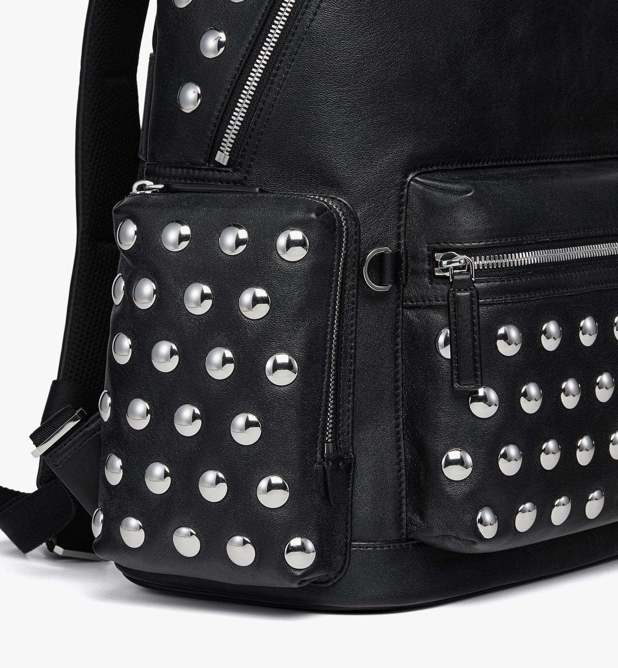 Medium Stark Backpack in Galactic Gala Lamb Leather Black | MCM ®SG