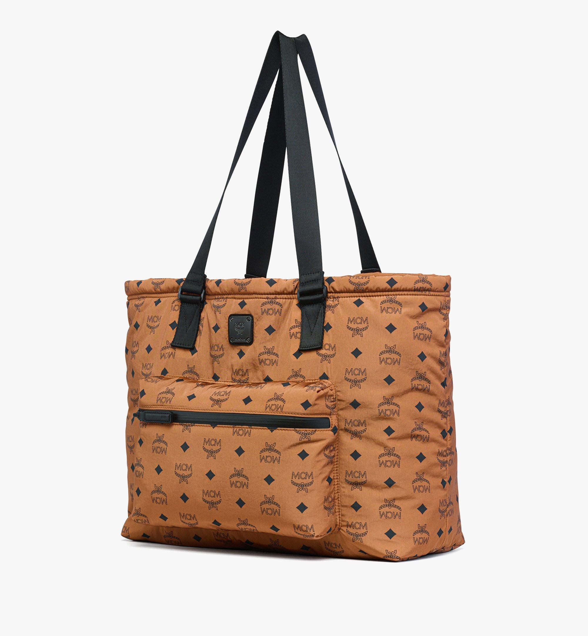 Large Aren Packable Tote in Monogram Nylon Cognac | MCM ®US