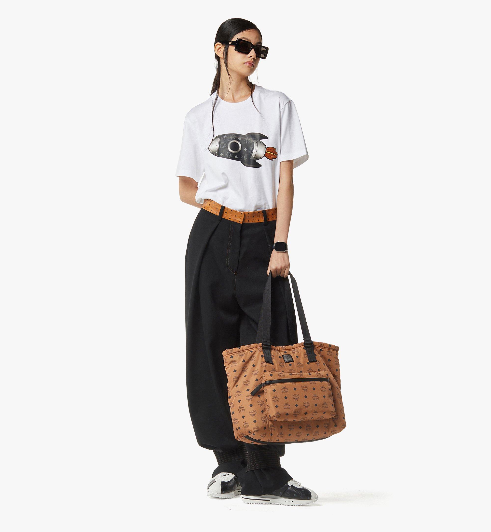 Large Aren Packable Tote in Monogram Nylon Cognac | MCM ®US