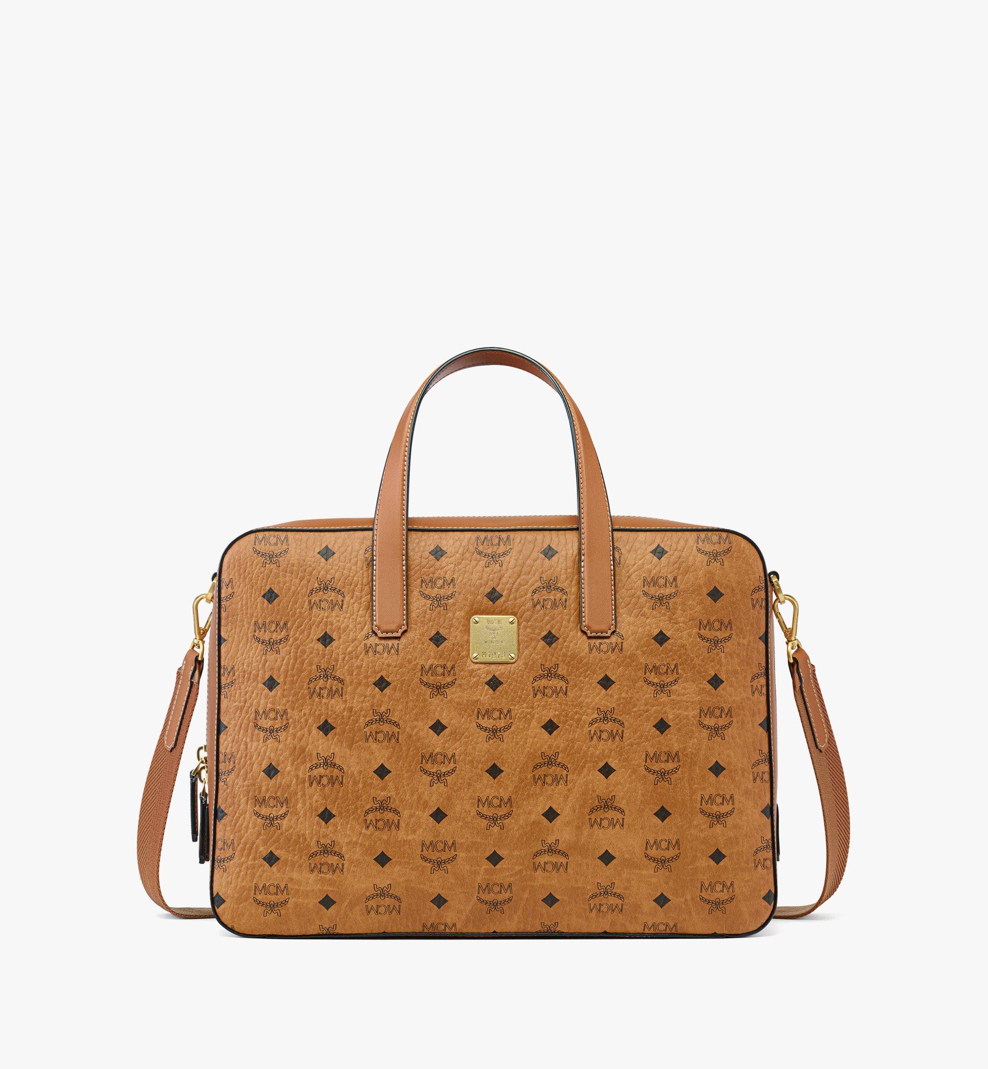 Large Aren E/W Tote in Visetos Leather Mix Cognac | MCM ®AT