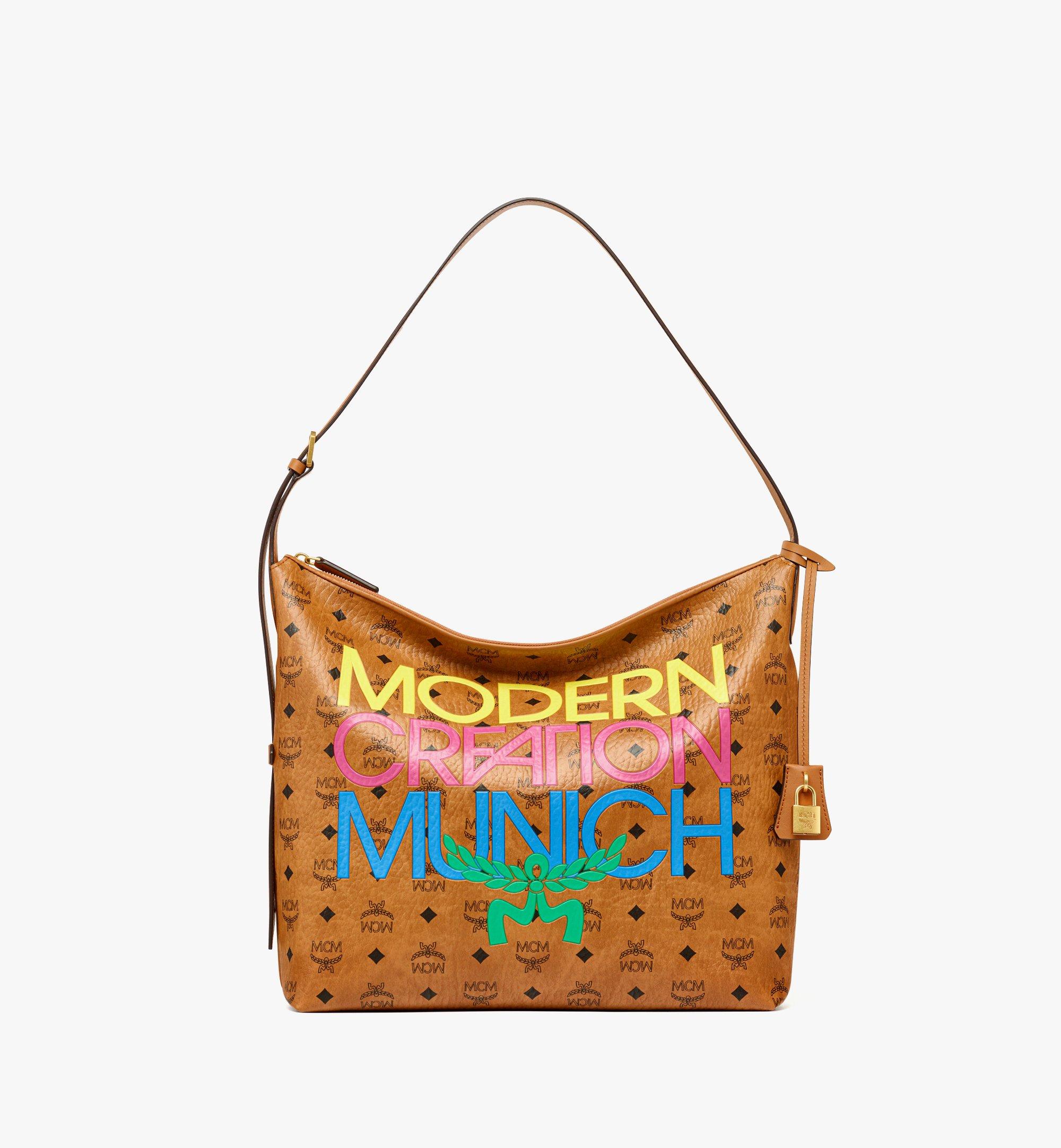Large MCM x HONEY DIJON 聯名 Visetos 系列 Aren Hobo 包 干邑色 | MCM ®HK