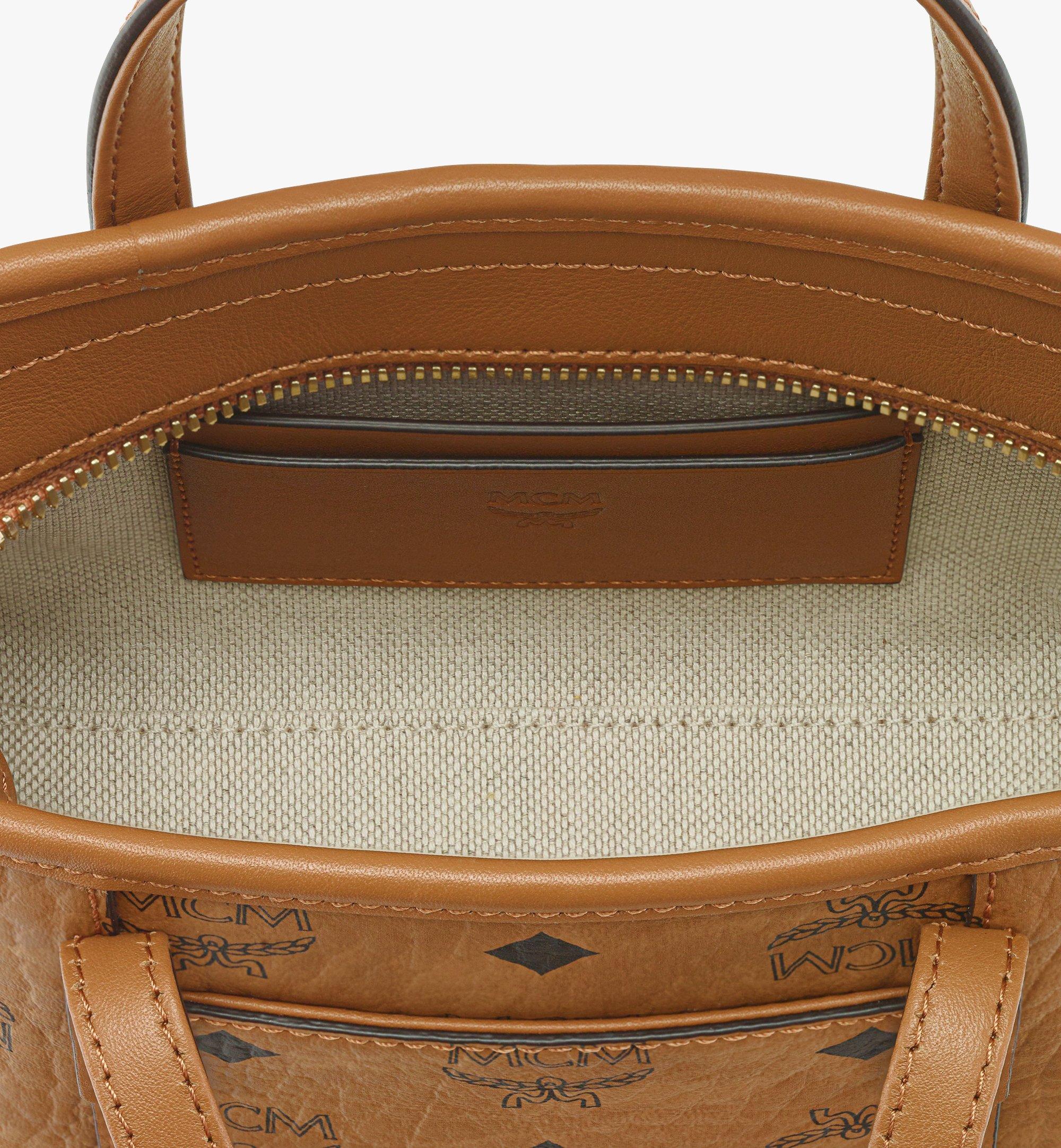 X-Mini Toni Top-Zip Shopper in Visetos Cognac | MCM ®US