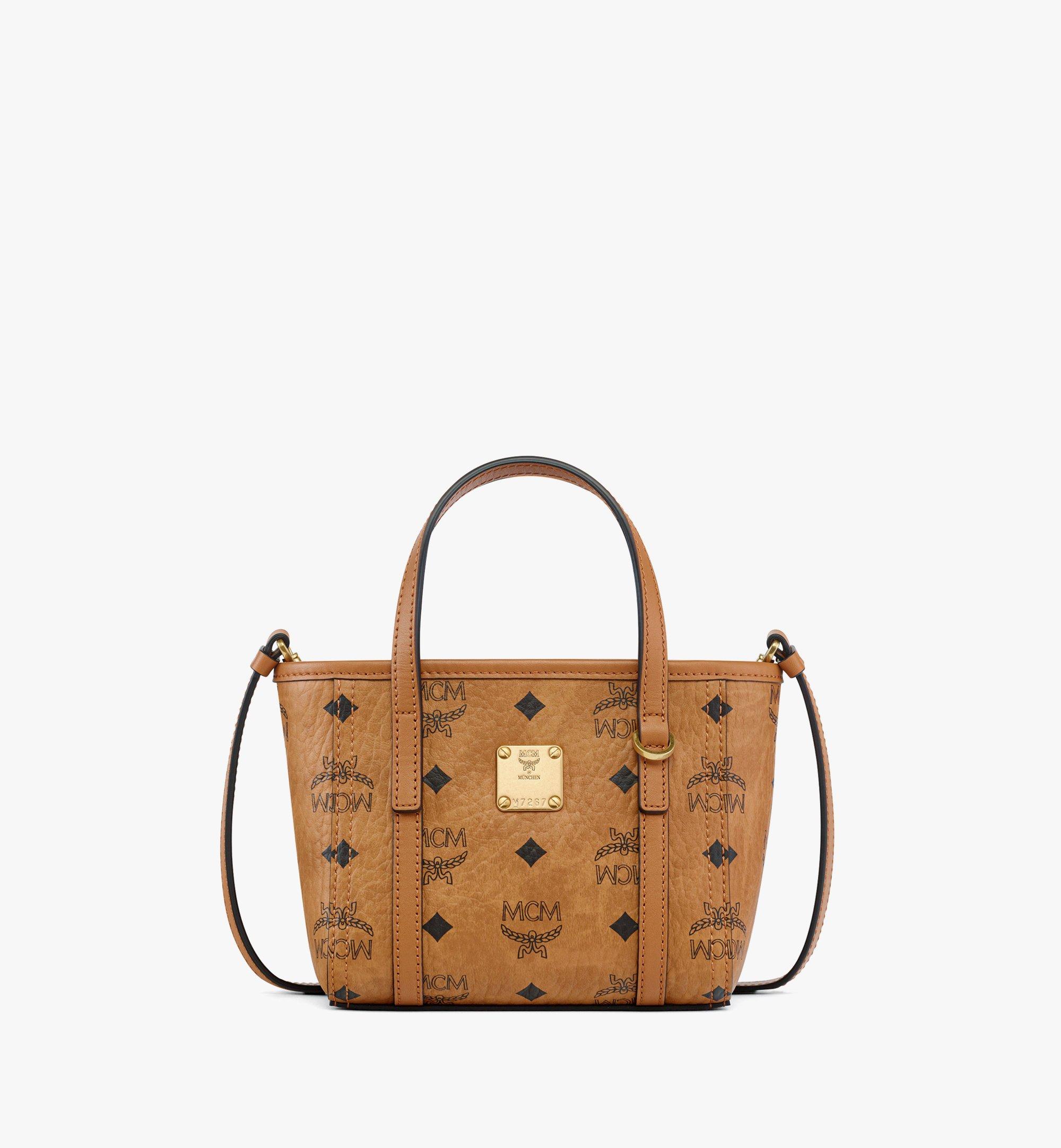 X-Mini Toni Top-Zip Shopper in Visetos Cognac | MCM ®TW