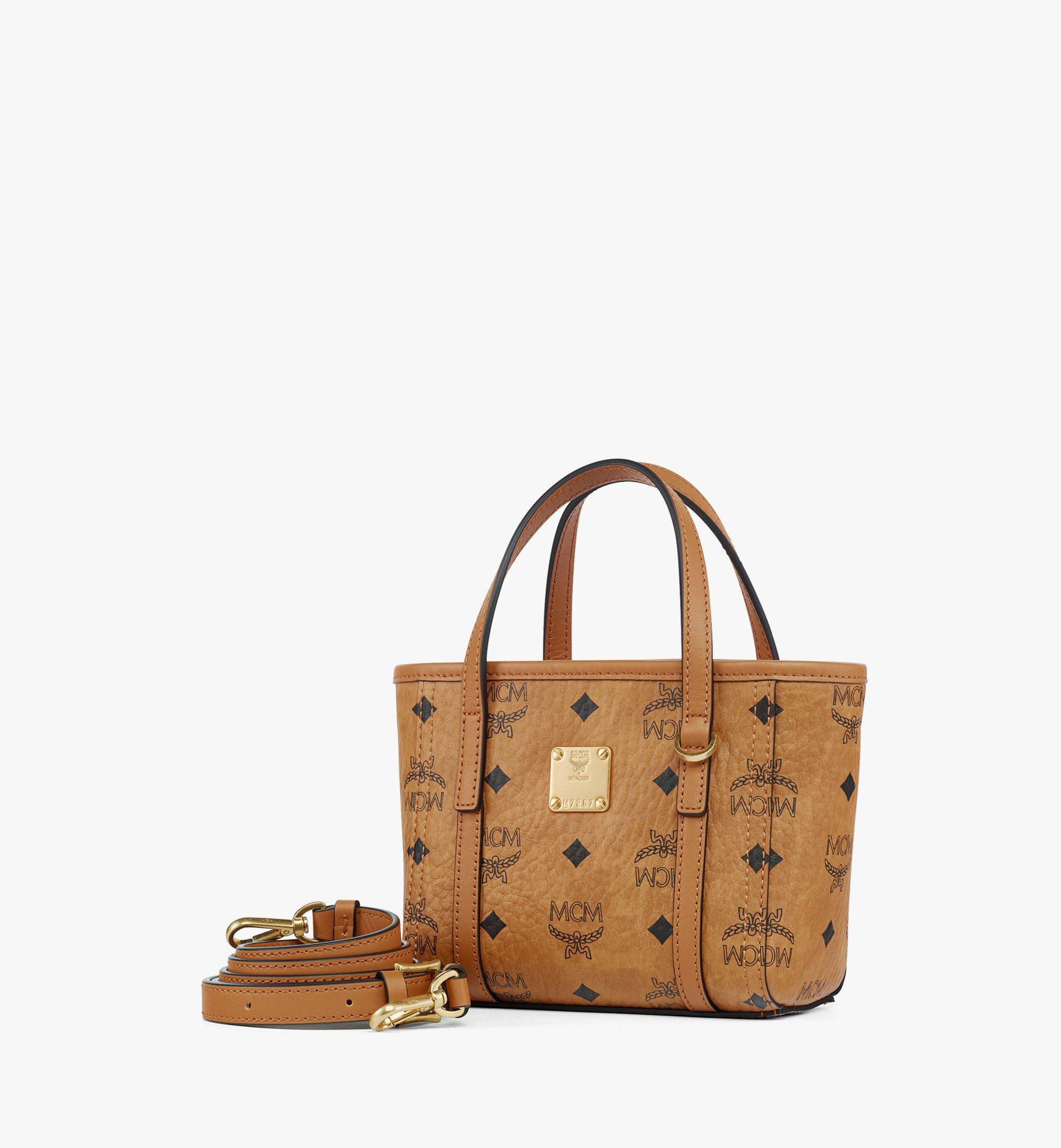 X-Mini Toni Top-Zip Shopper in Visetos Cognac | MCM ®TW