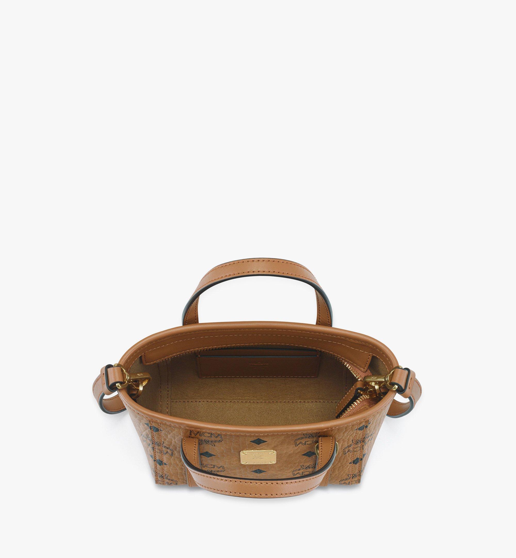 X-Mini Toni Top-Zip Shopper in Visetos Cognac | MCM ®TW