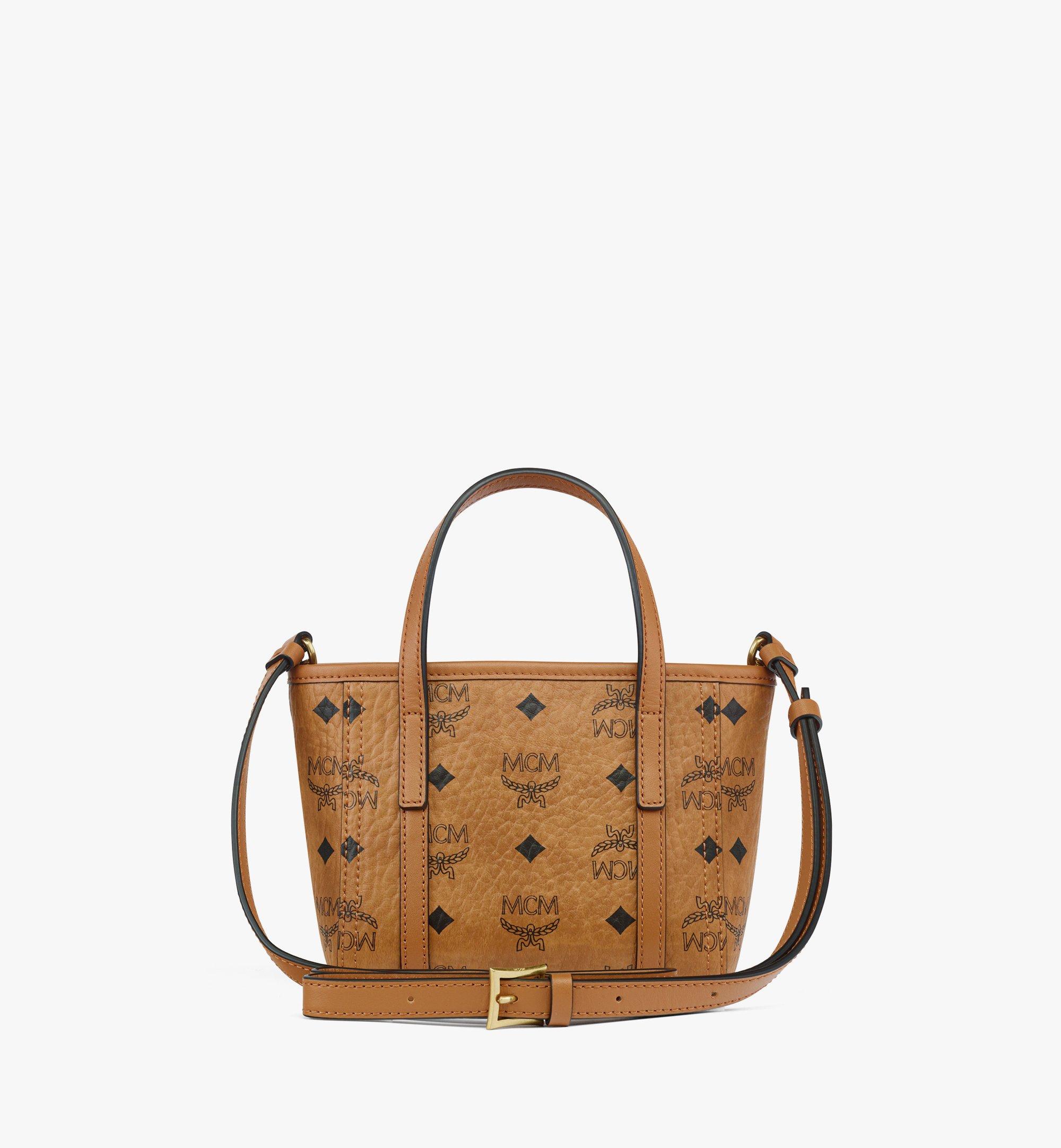 X-Mini Toni Top-Zip Shopper in Visetos Cognac | MCM ®TW