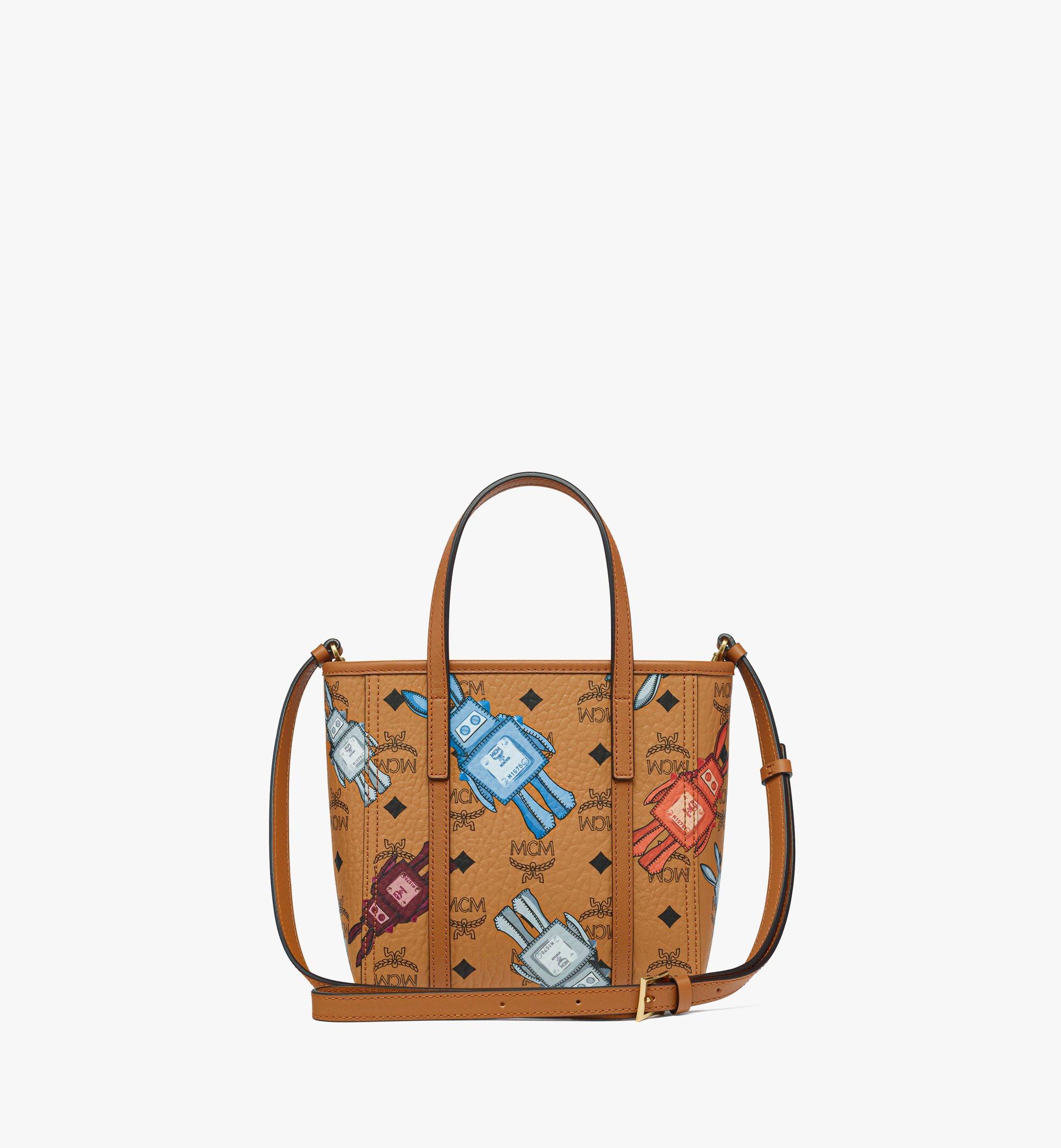 One Size Toni Rabot Visetos顶部拉链购物袋 干邑色 | MCM ®CN