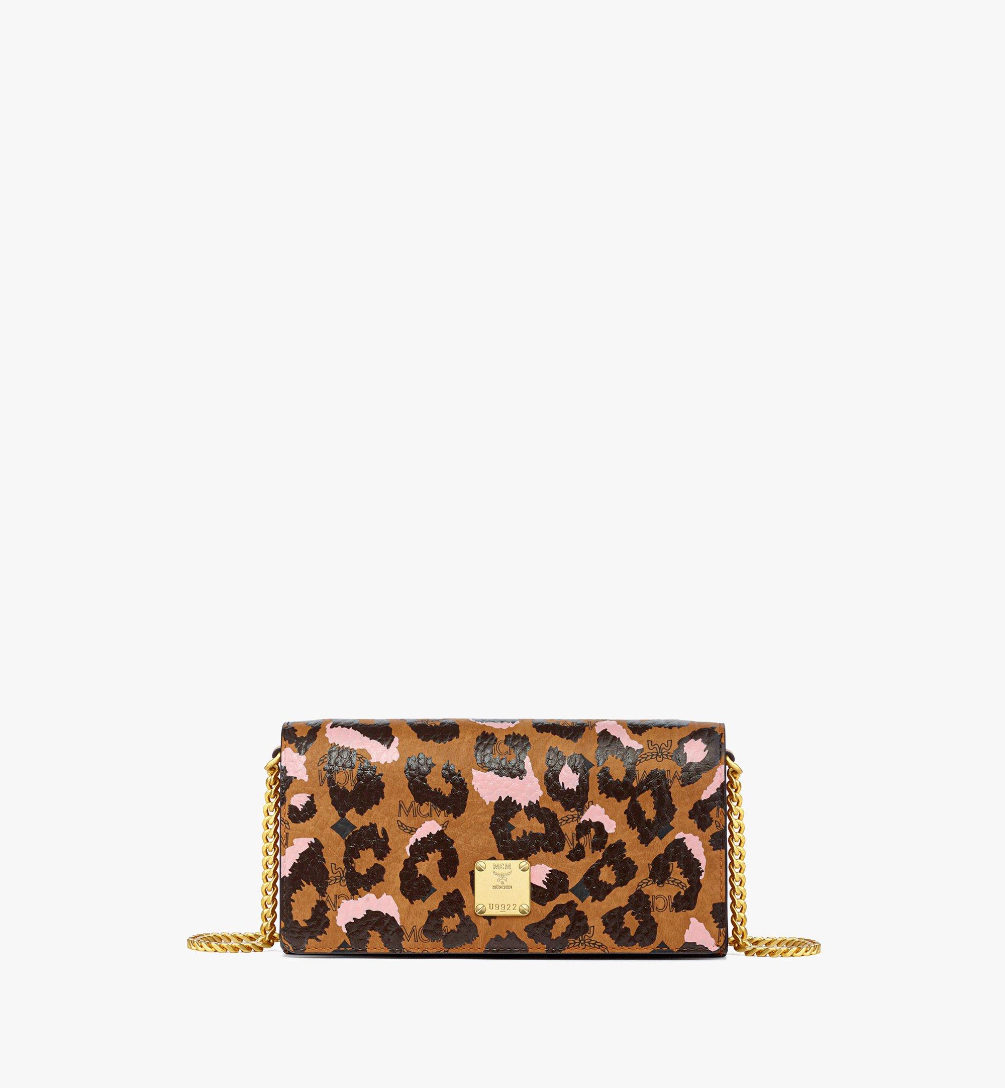 One Size Aren Chain Bag in Leopard Visetos Cognac | MCM ®CN