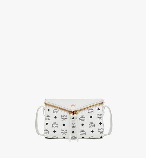 Small Diamant 3D Shoulder Bag in Visetos Leather Mix White Small Diamant 3D Shoulder Bag in Visetos Leather Mix White