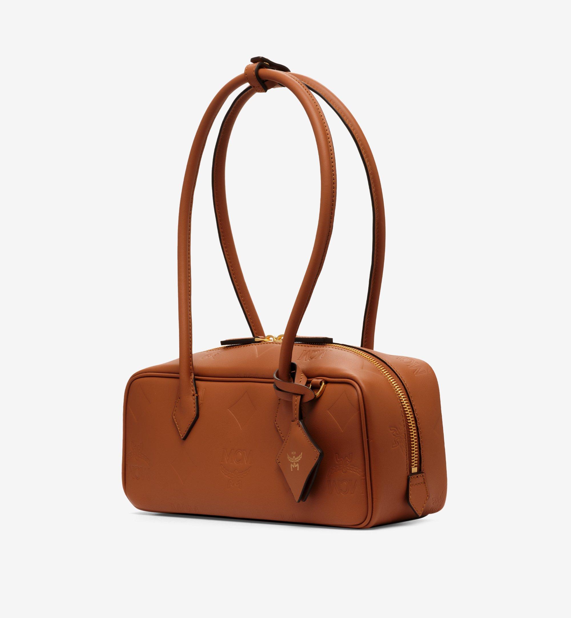 Small Aren East West Shoulder Bag in Maxi Monogram Leather Brown | MCM ®US