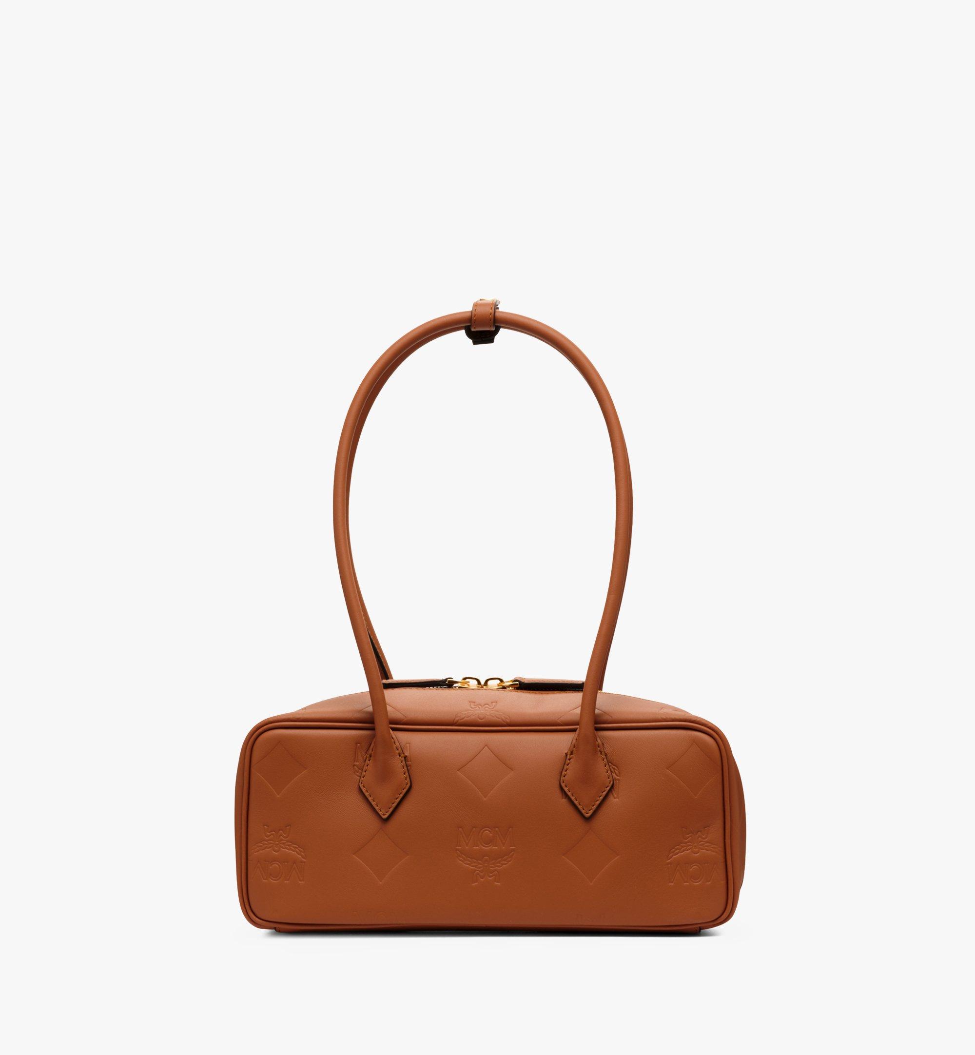 Small Aren East West Shoulder Bag in Maxi Monogram Leather Brown | MCM ®US
