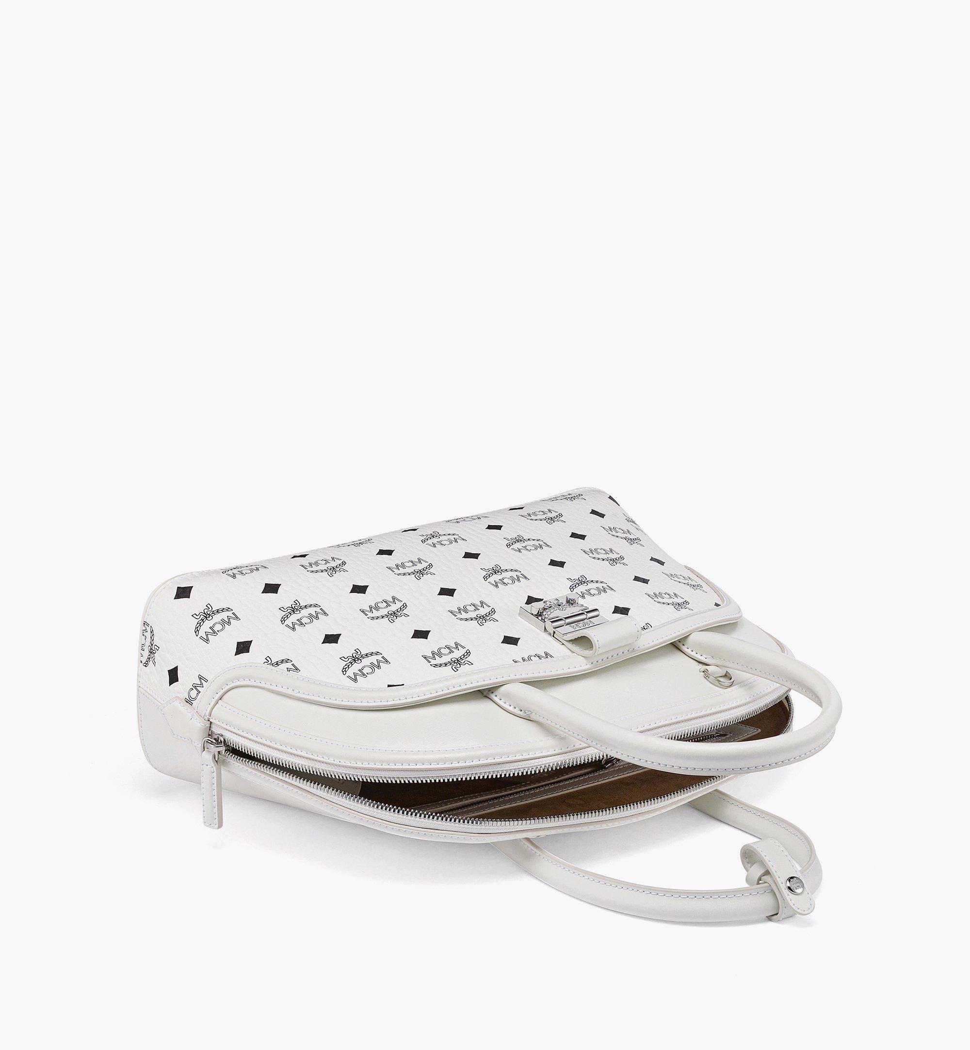 Large Tracy Tote in Visetos Leather Mix White | MCM ®CA