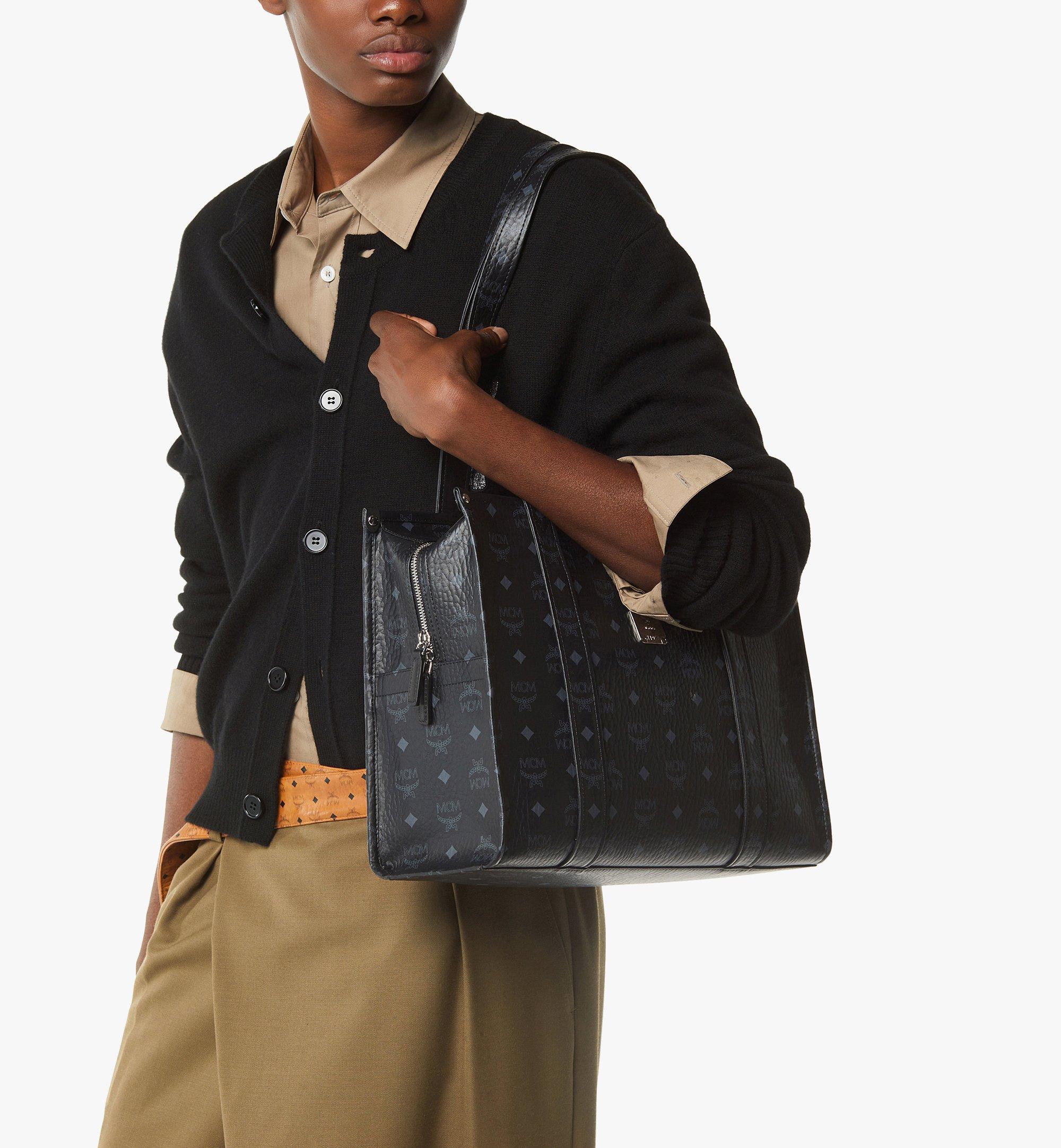 Large Aren School Bag Tote in Visetos Black | MCM ®FR