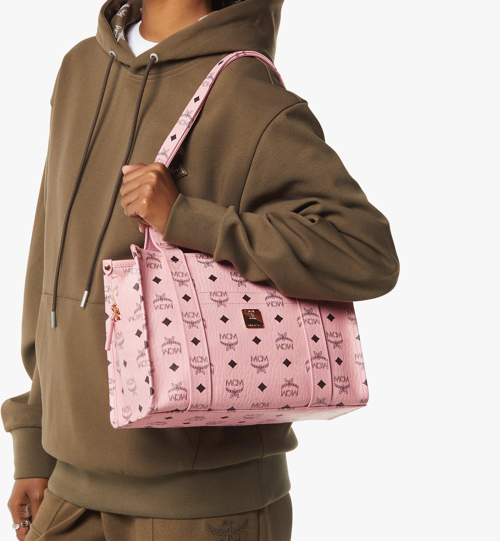 Small Aren School Bag Tote in Visetos Pink | MCM ®US