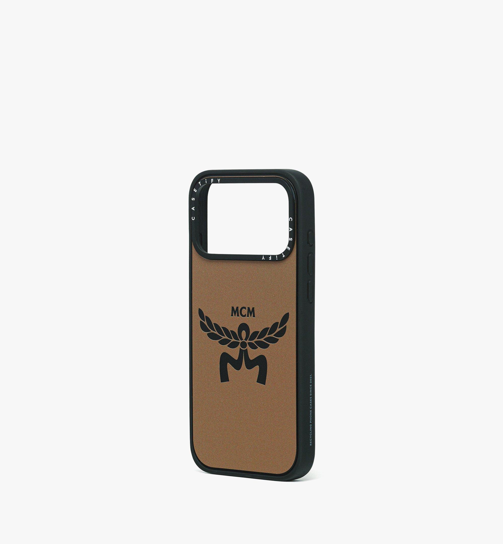 One Size MCM X CASETiFY Logo Impact iPhone Case Cognac | MCM ®AU