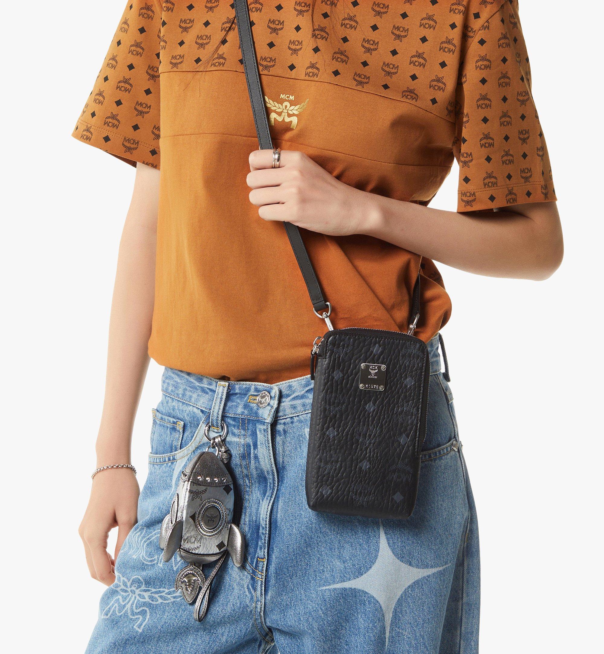 Small Aren Phone Pouch in Visetos Black | MCM ®CN