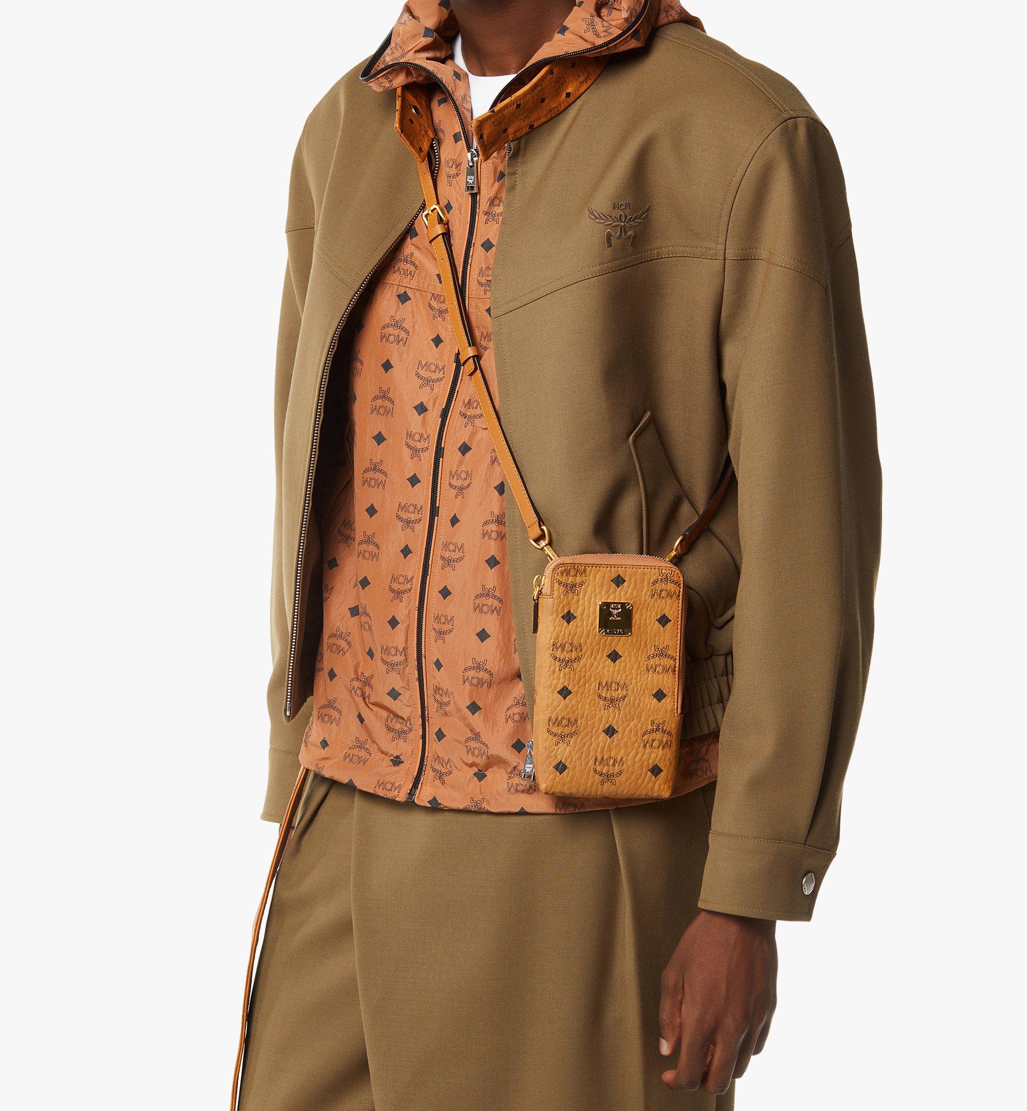 Small Aren Phone Pouch in Visetos Cognac | MCM ®MY