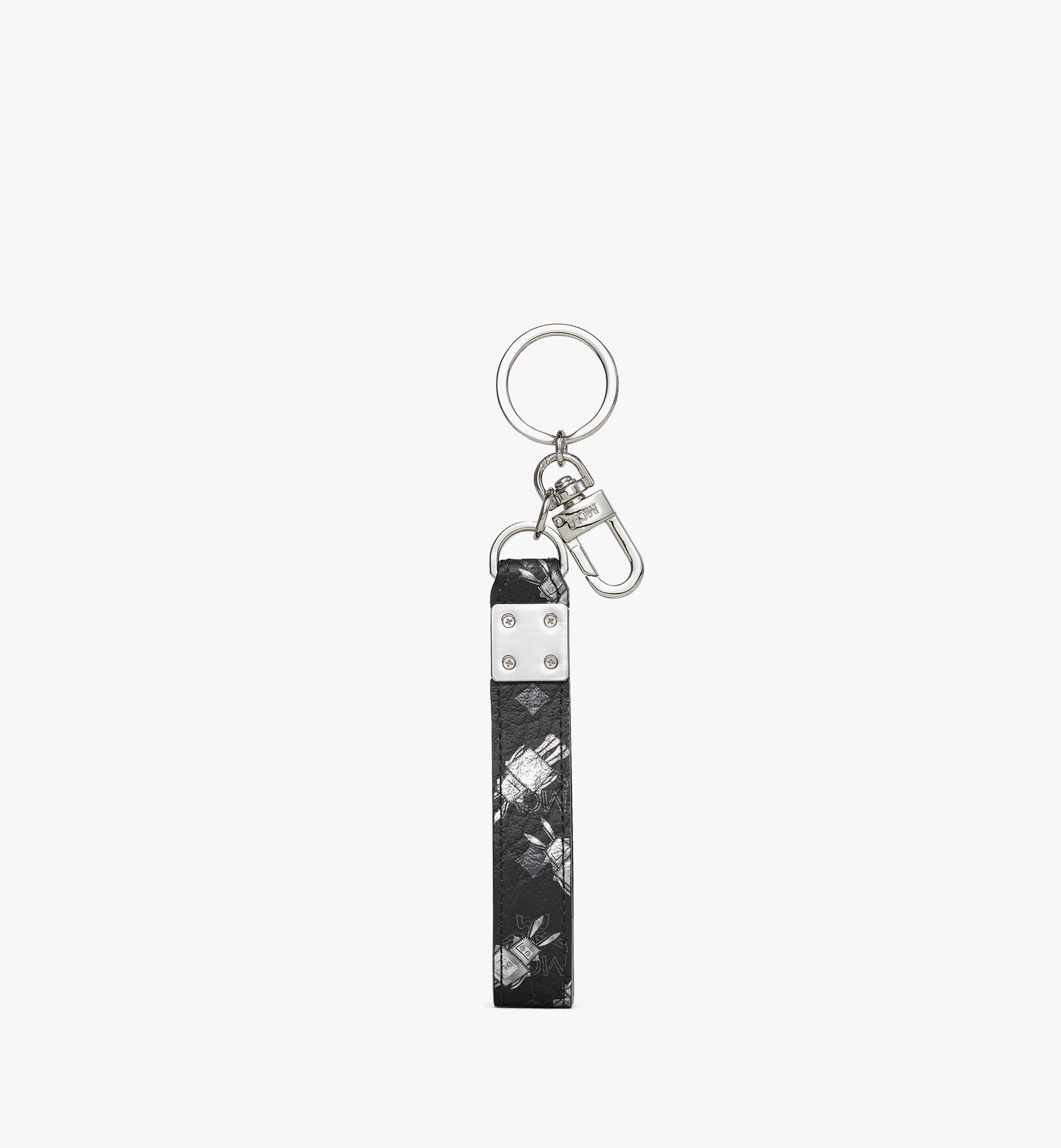 One Size Aren Key Holder in Rabot Visetos Black | MCM ®US