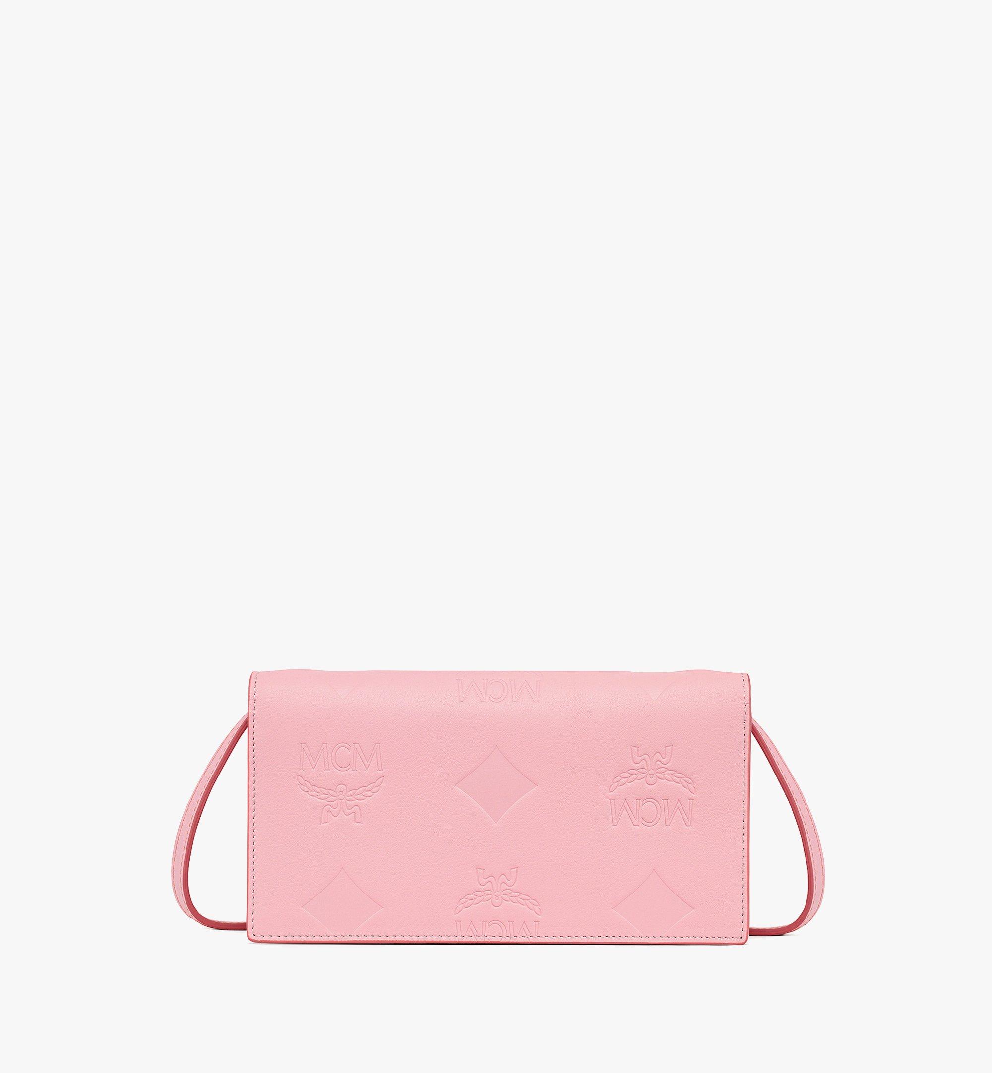 Large Aren Chain Wallet in Embossed Monogram Leather Pink | MCM ®MY