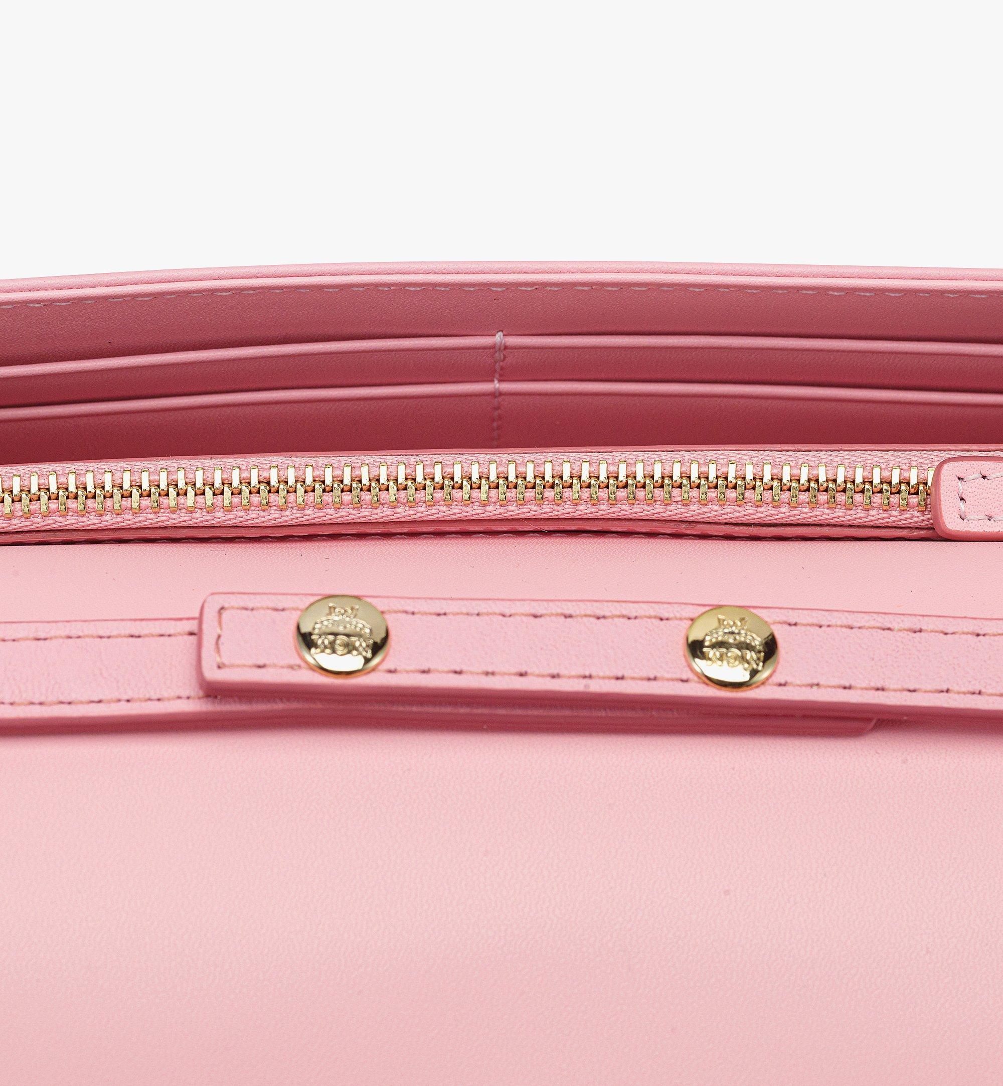 Large Aren Chain Wallet in Embossed Monogram Leather Pink | MCM ®US