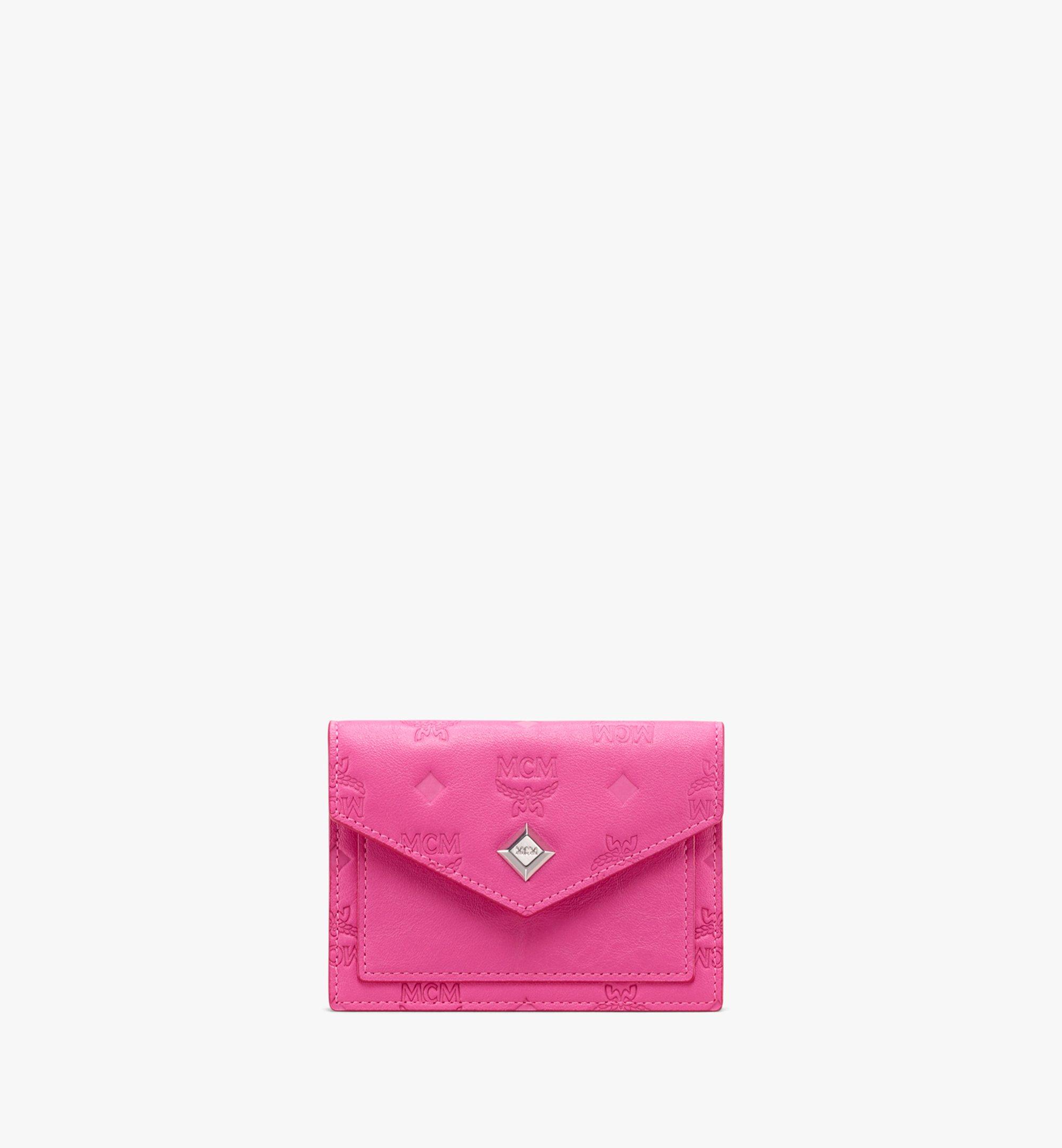 Mcm Love Letter Wallet In Monogram Leather In Pink | Sugar Pink | ModeSens