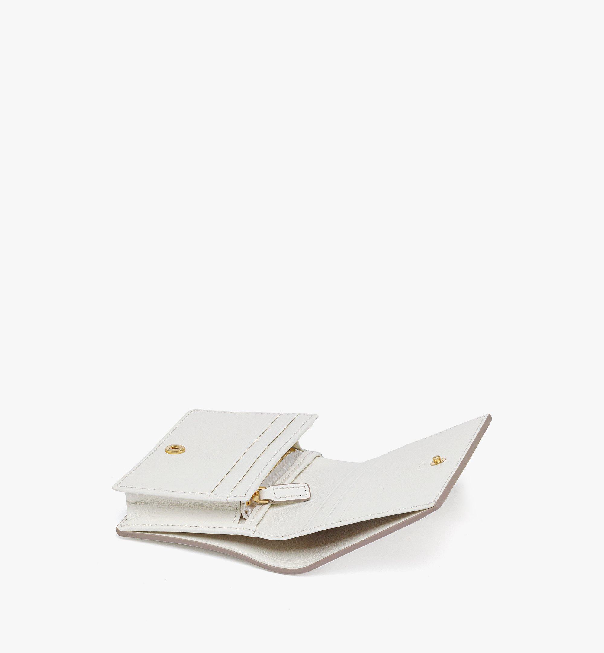 Mini Tracy Wallet in Embossed Monogram Leather White | MCM ®CA