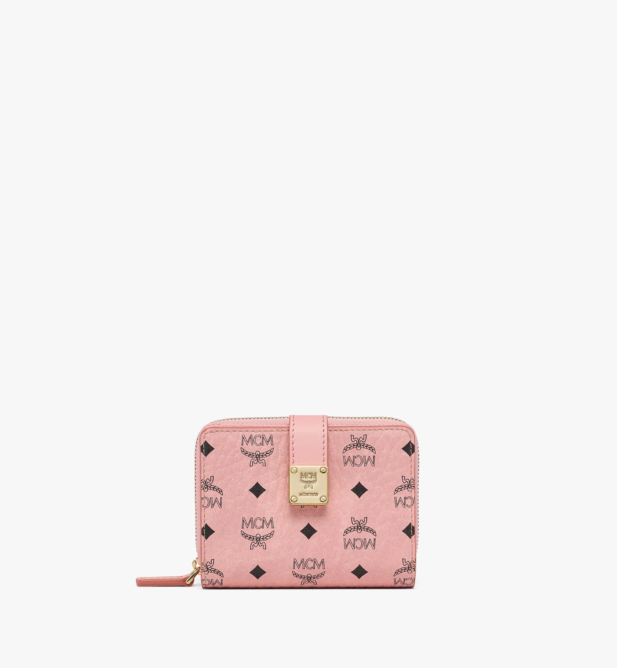 Small Aren Brass Plate Wallet in Visetos Pink | MCM ®US