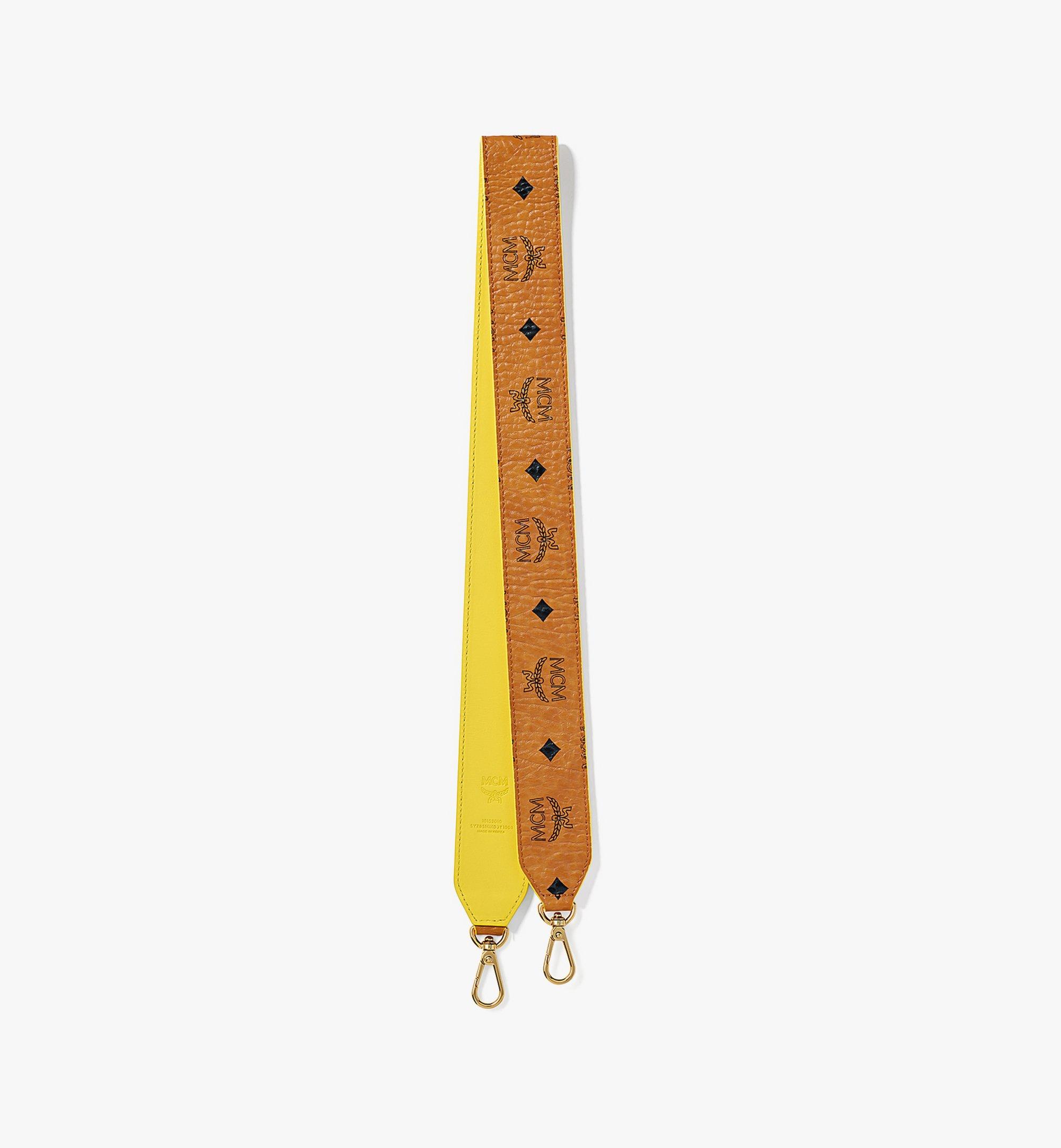 One Size Shoulder Strap in Visetos Leather Mix Yellow | MCM ®AU