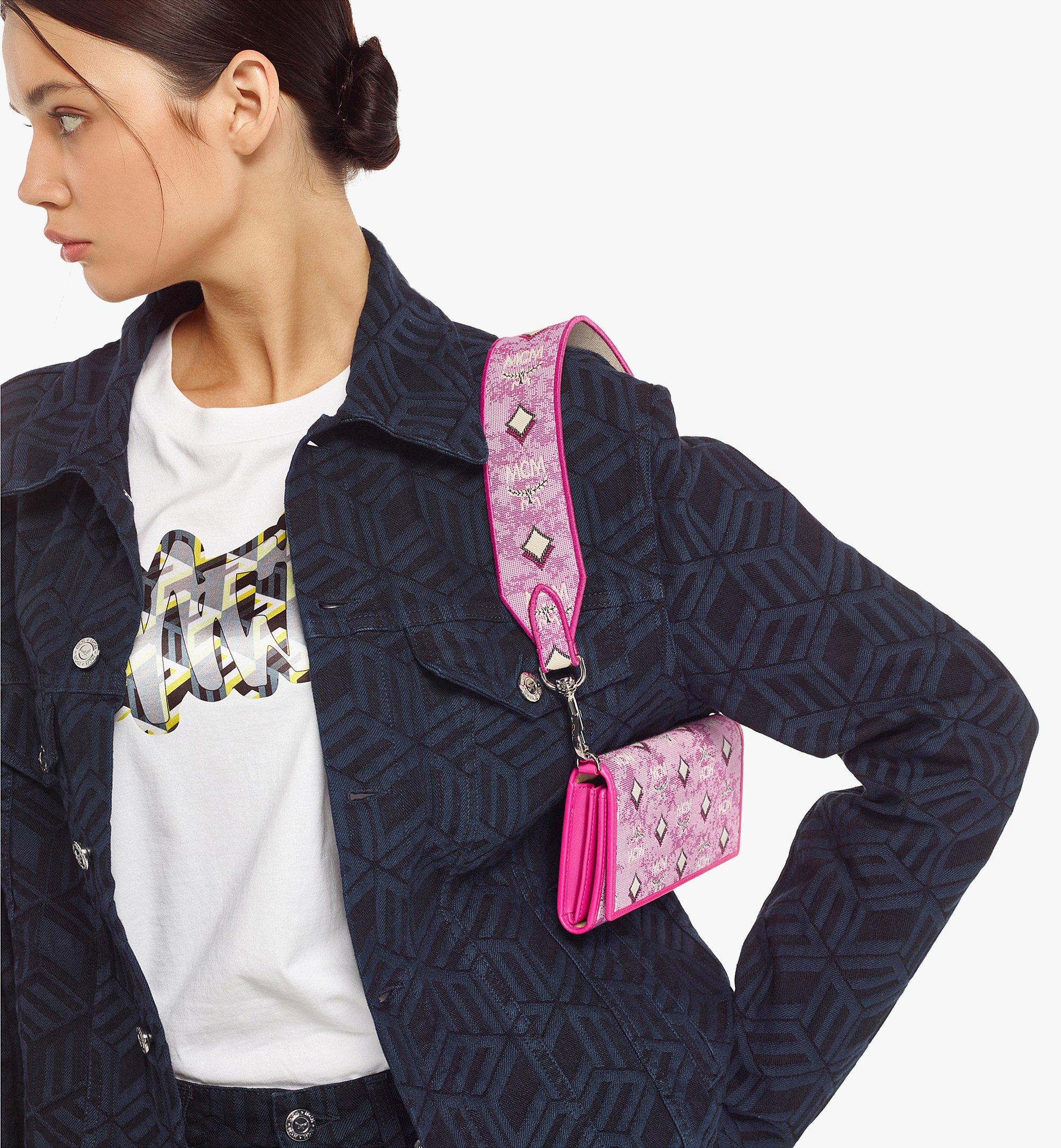 Short Aren Shoulder Strap in Vintage Monogram Jacquard Pink | MCM ®US